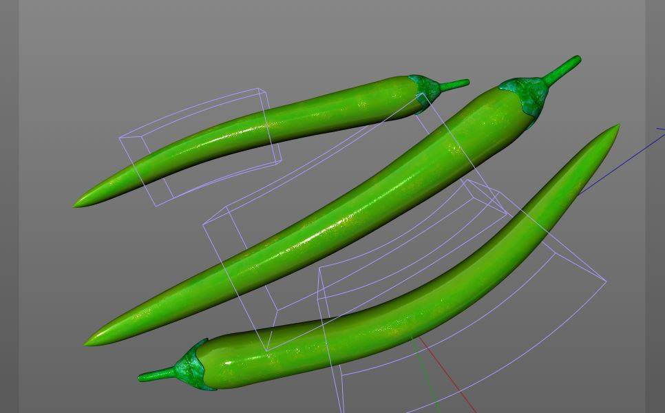 Chilli (Green) - 3D Model by 3dstudio