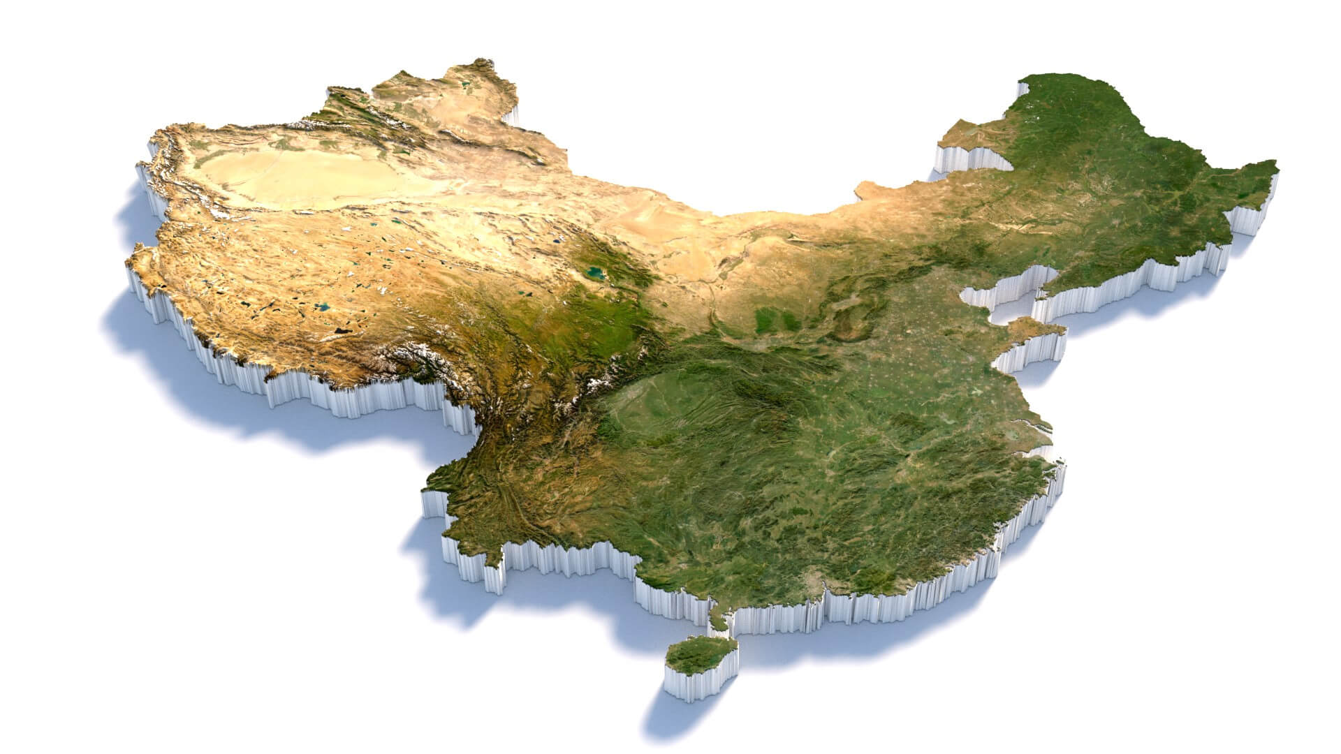 China Terrain Map - 3D Model by 3dstudio