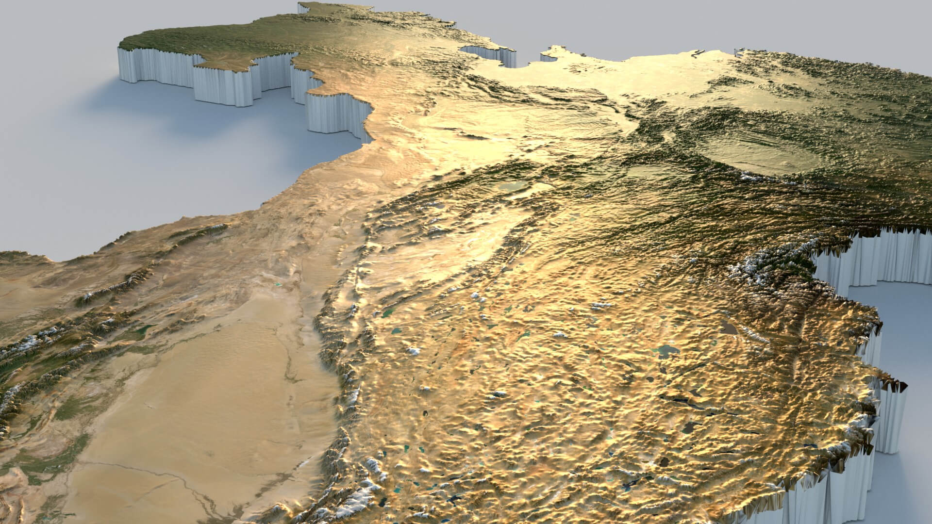 China Terrain Map - 3D Model by 3dstudio