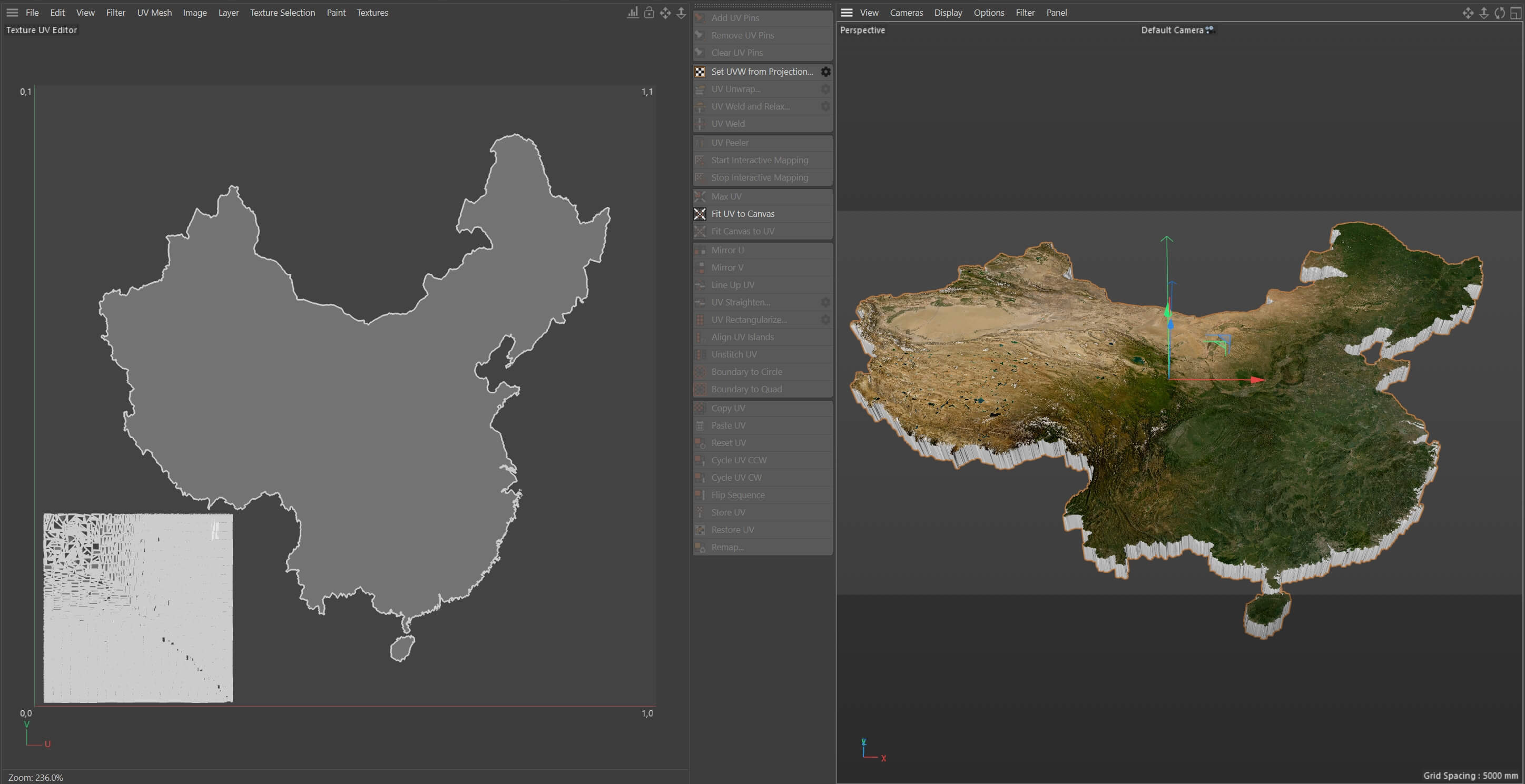 China Terrain Map - 3D Model by 3dstudio