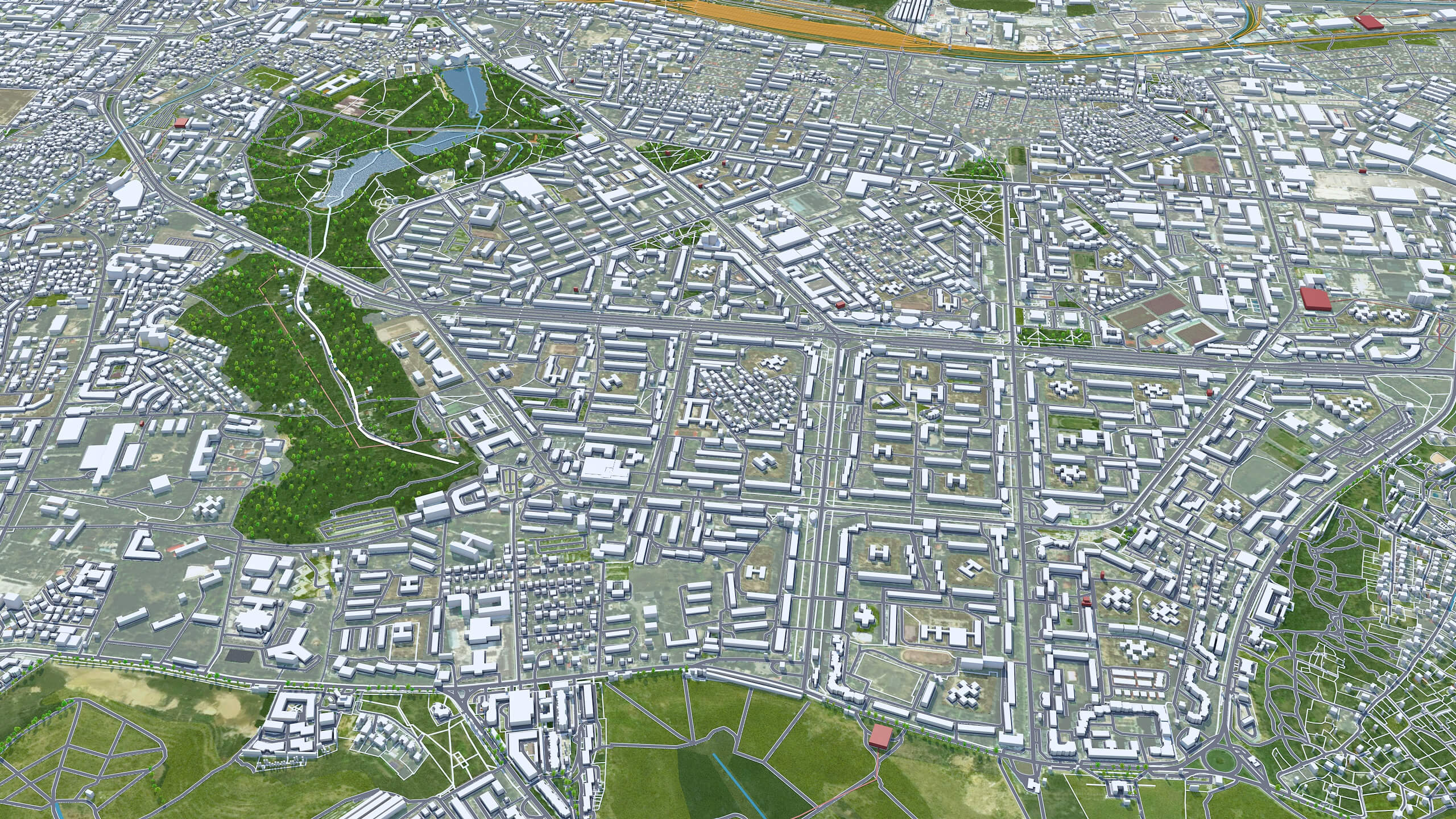 Chisinau City Moldova 3D Model 35km by 3dstudio