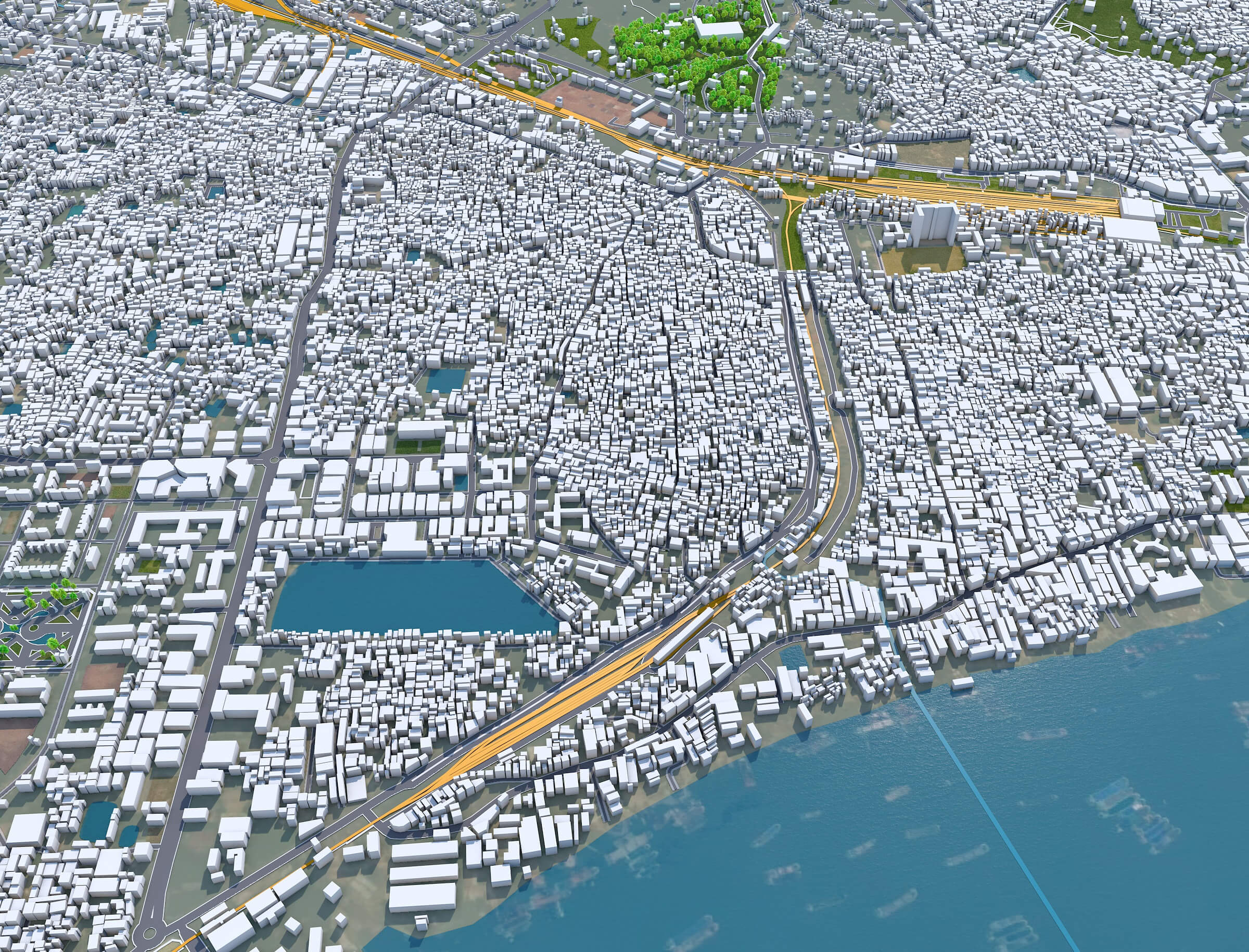 Chittagong City Bangladesh 3D Model 30km by 3dstudio
