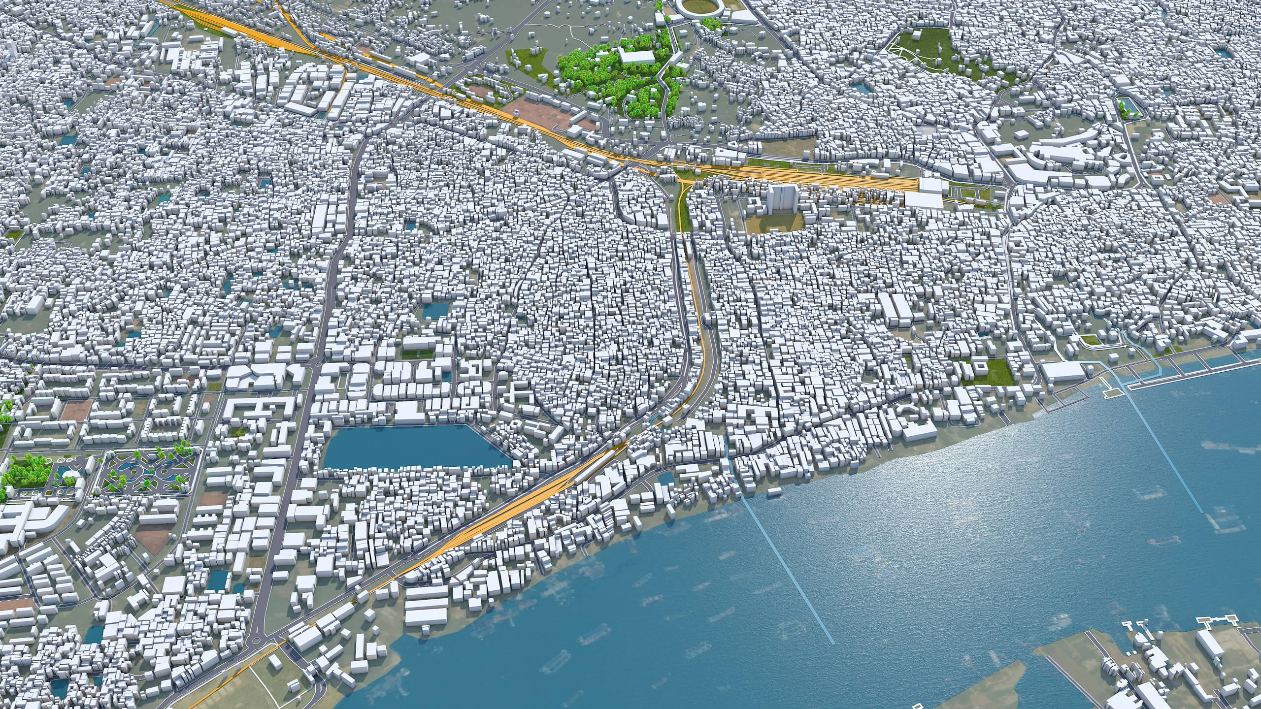 Chittagong City Bangladesh 3D Model 30km by 3dstudio