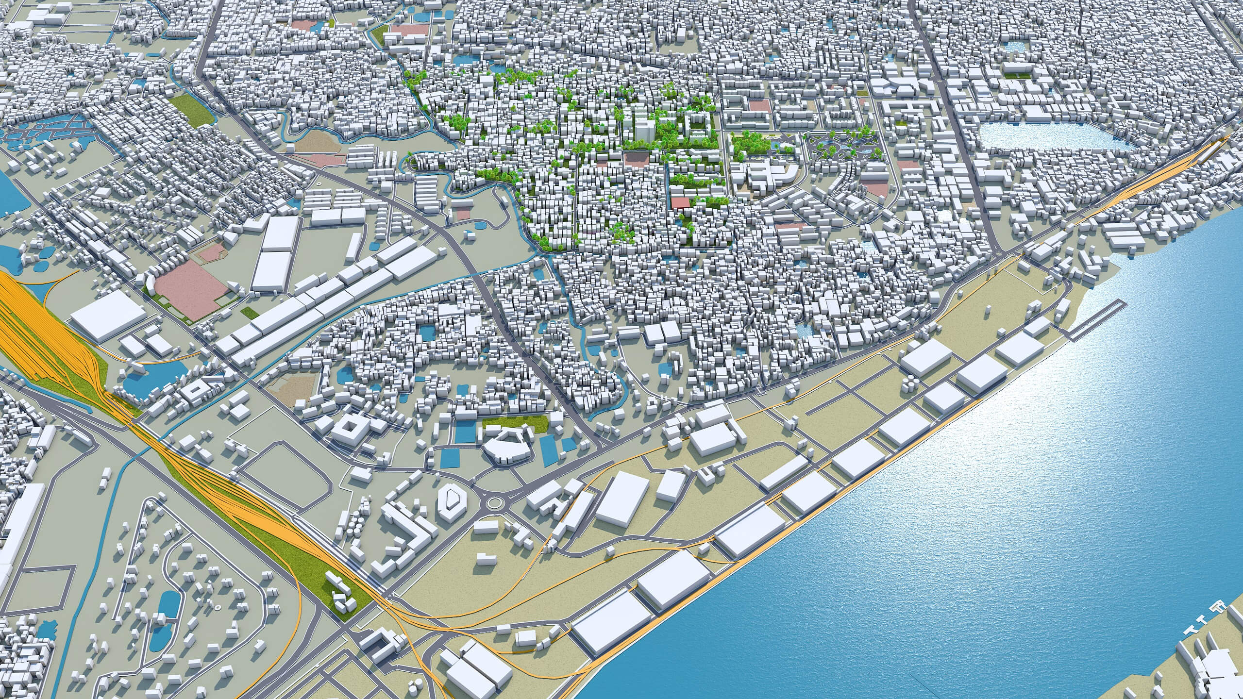 Chittagong City Bangladesh 3D Model 30km by 3dstudio