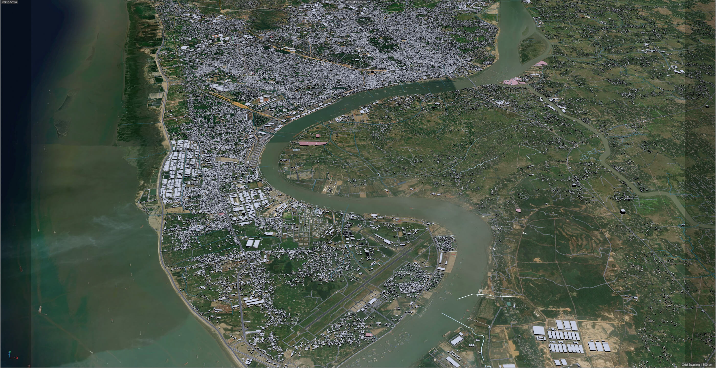 Chittagong City Bangladesh 3D Model 30km by 3dstudio