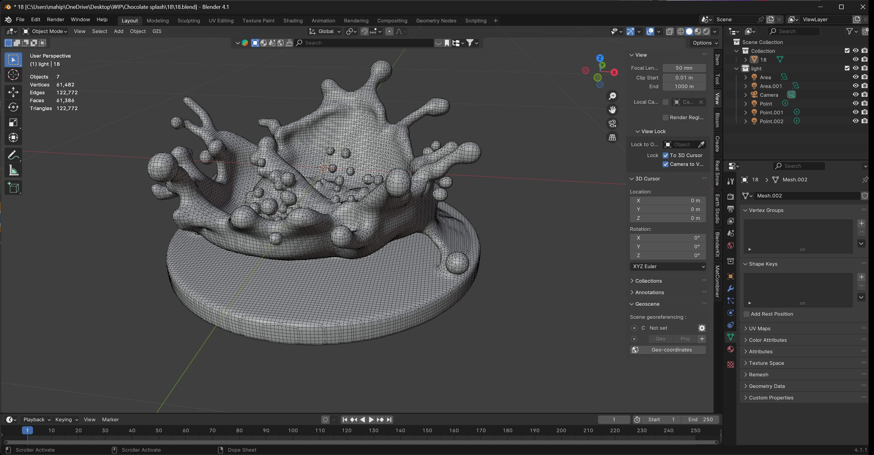 Chocolate Splash V18 - 3D Model by 3dstudio