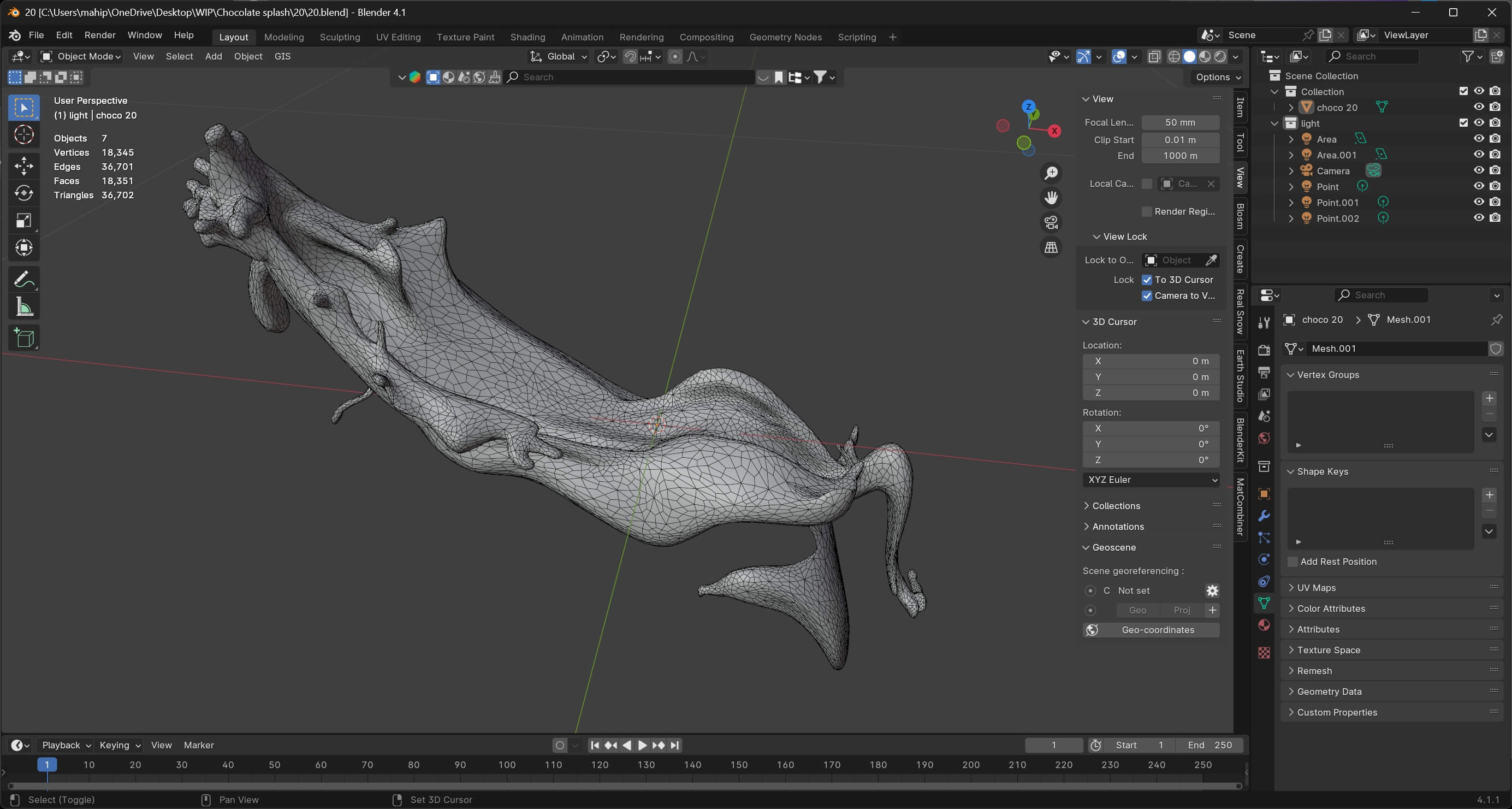 Chocolate Splash v20 - 3D Model by 3dstudio