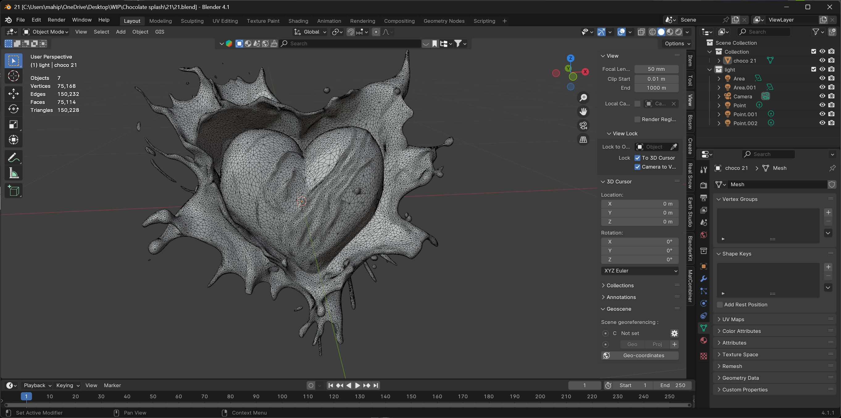 Chocolate Splash v21 - 3D Model by 3dstudio