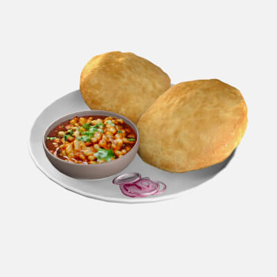 Chole Bhature - 3D Model by 3dstudio