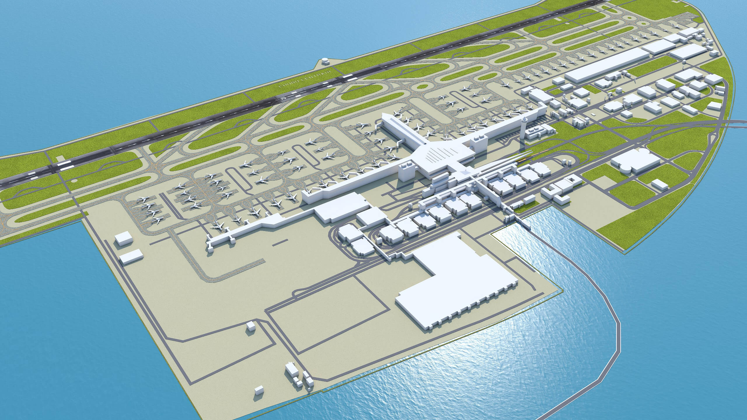 Chubu Centrair International Airport - 3D Model by 3dstudio