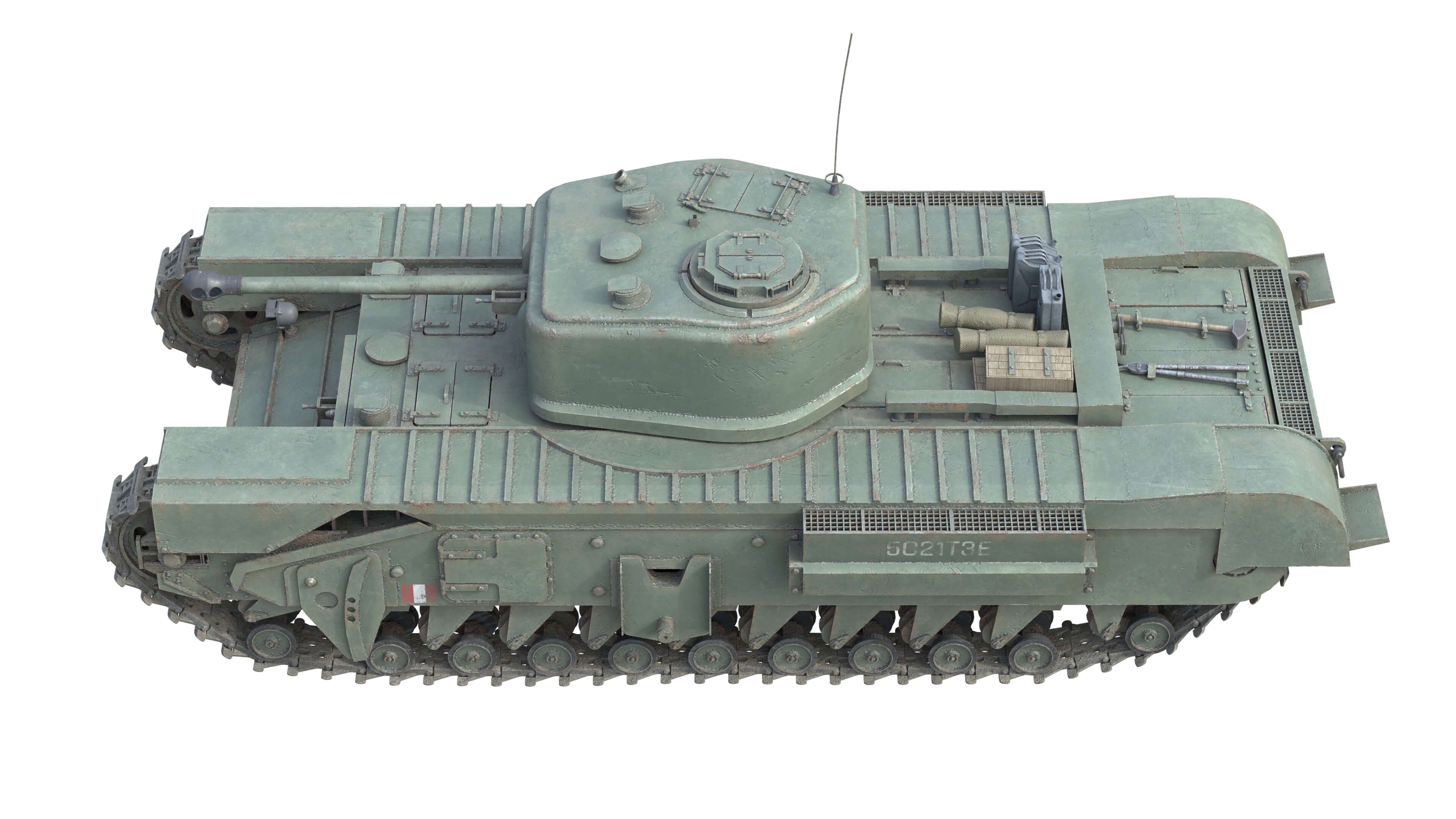 Churchill MK.IV Infantry Tank - 3D Model by 3dstudio