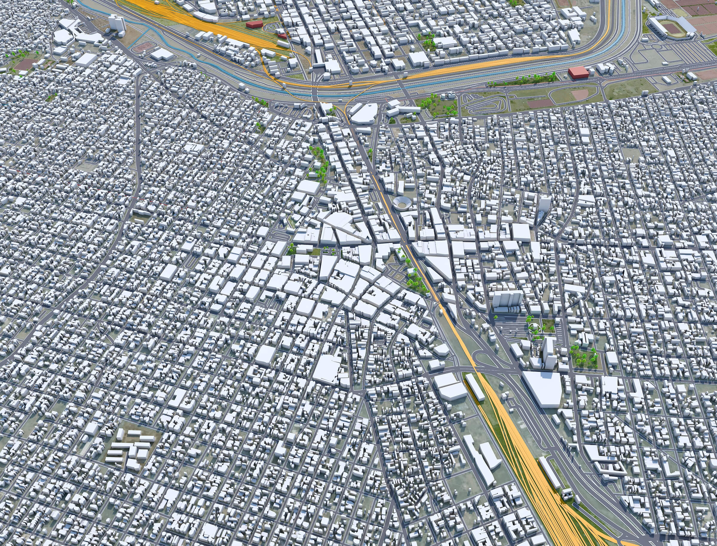Ciudad City Juarez Mexico 3D Model 30km by 3dstudio