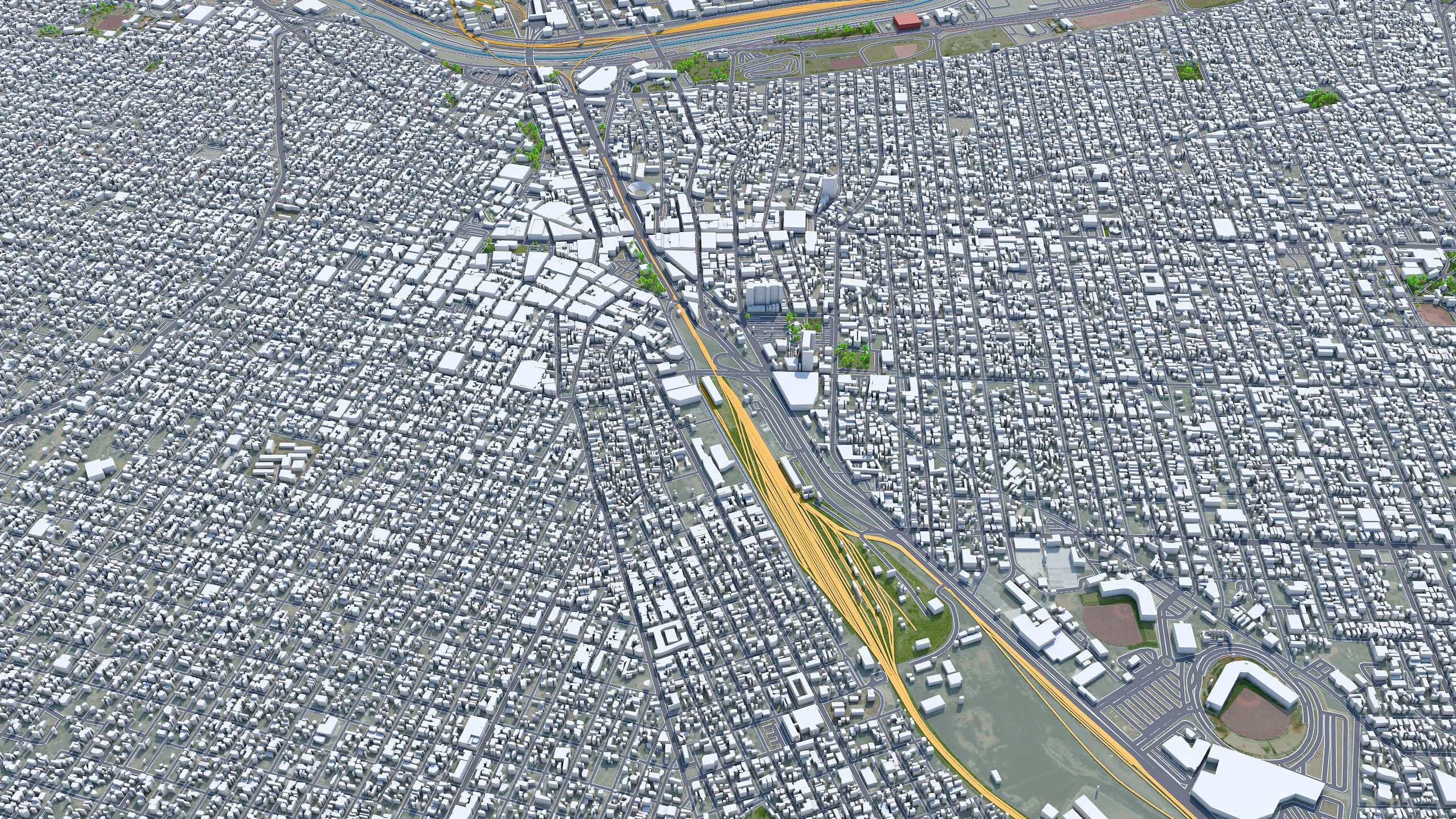 Ciudad City Juarez Mexico 3D Model 30km by 3dstudio