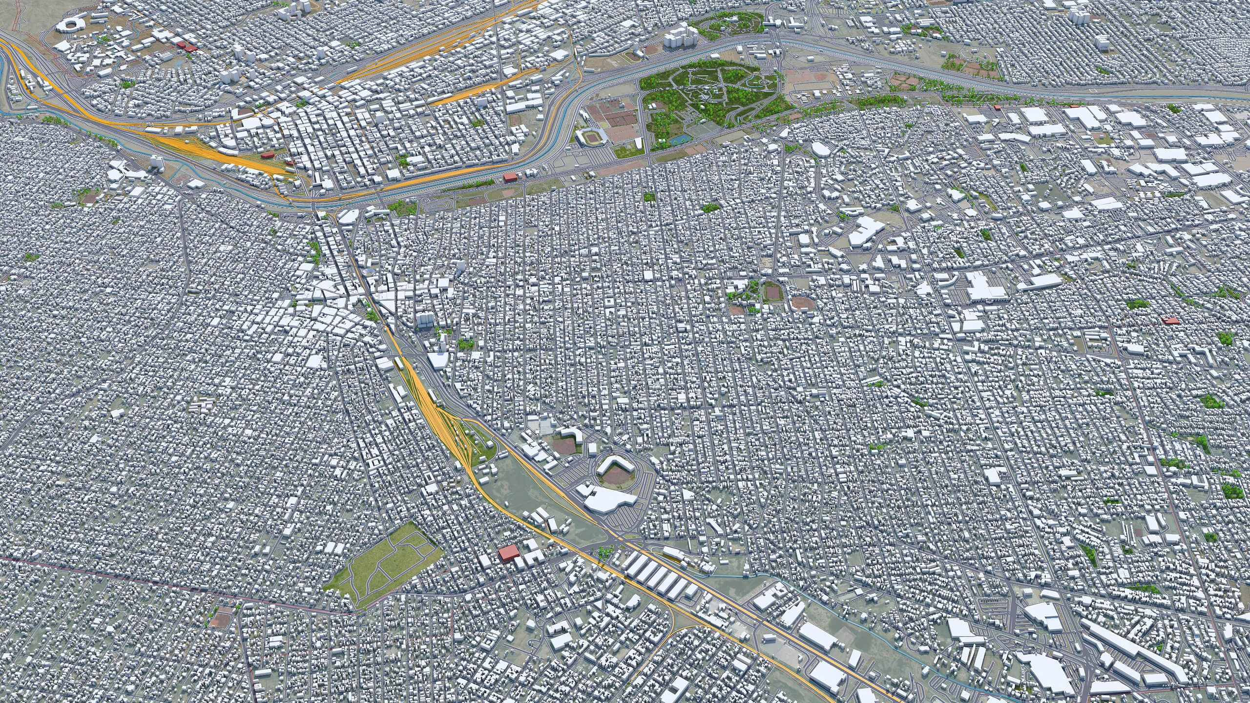 Ciudad City Juarez Mexico 3D Model 30km by 3dstudio