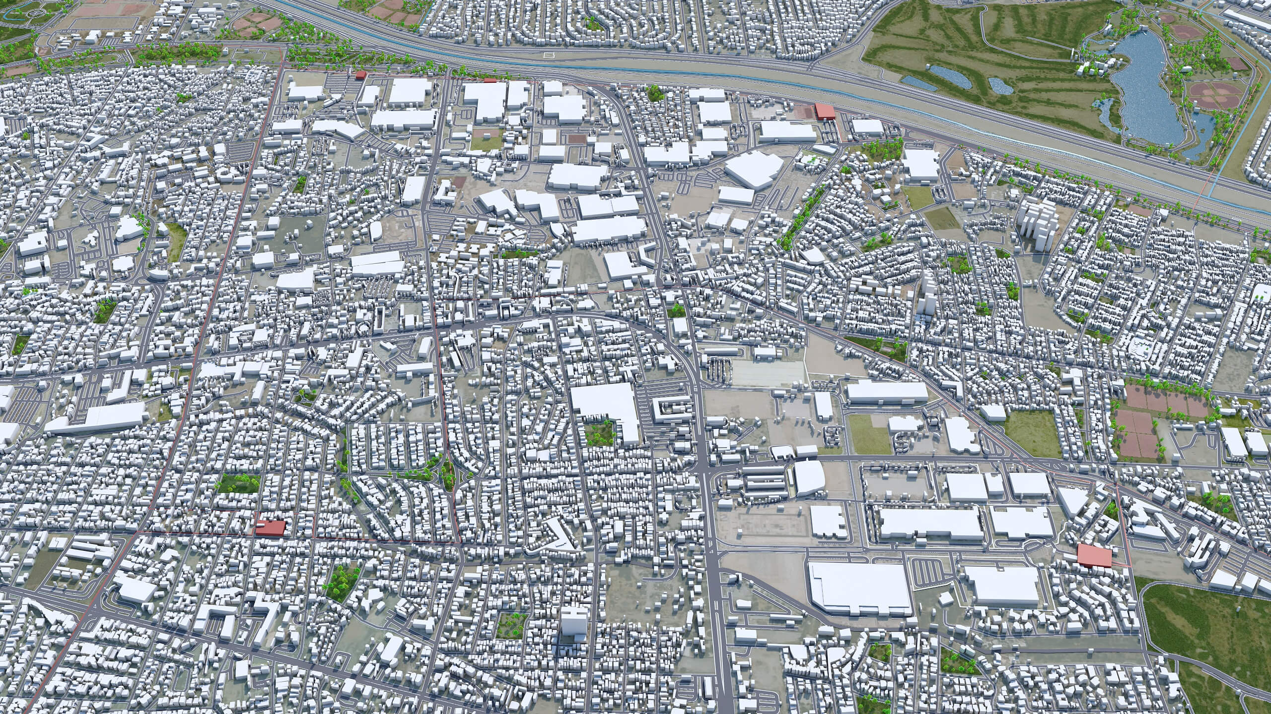 Ciudad City Juarez Mexico 3D Model 30km by 3dstudio