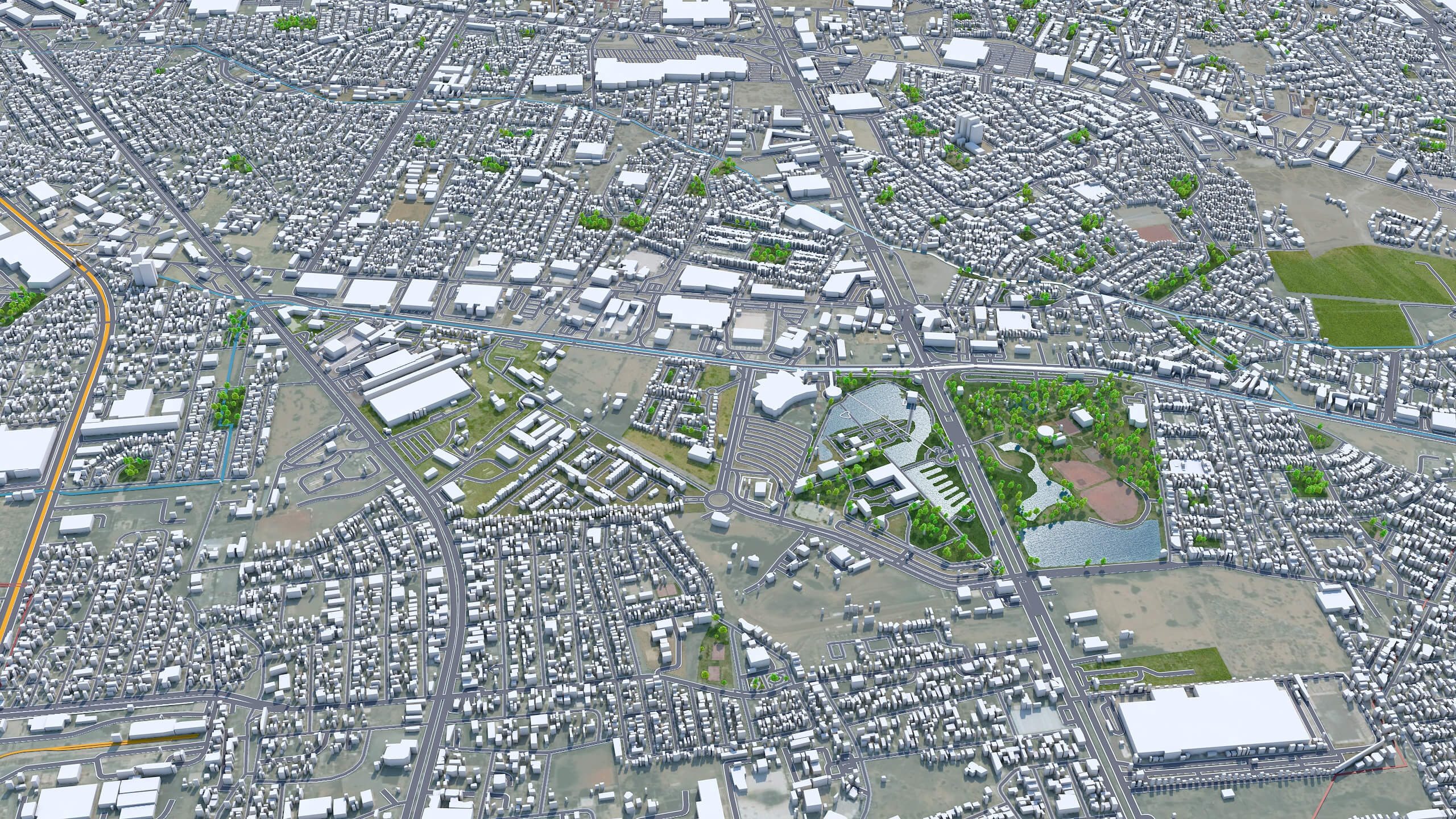 Ciudad City Juarez Mexico 3D Model 30km by 3dstudio