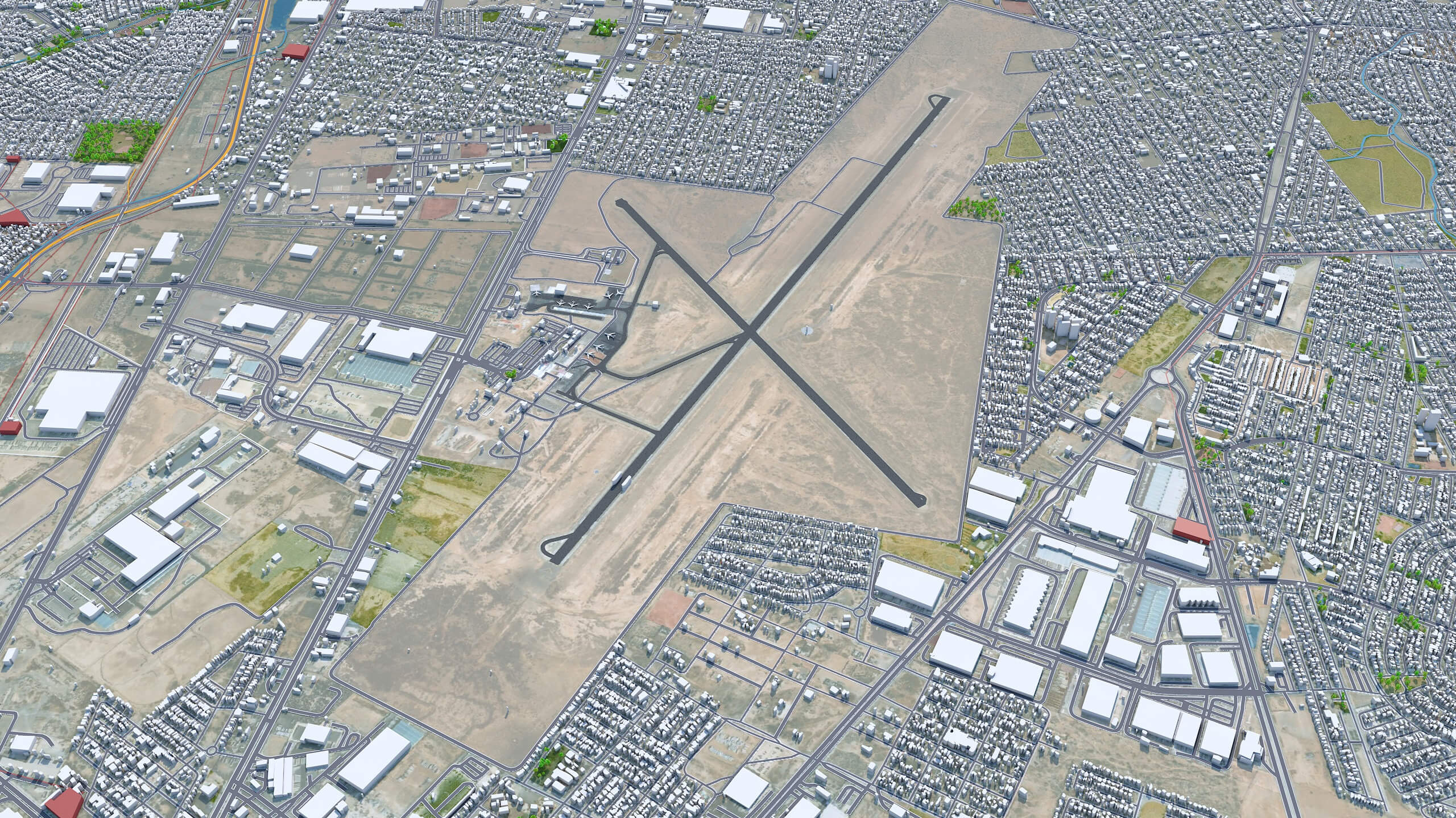 Ciudad City Juarez Mexico 3D Model 30km by 3dstudio