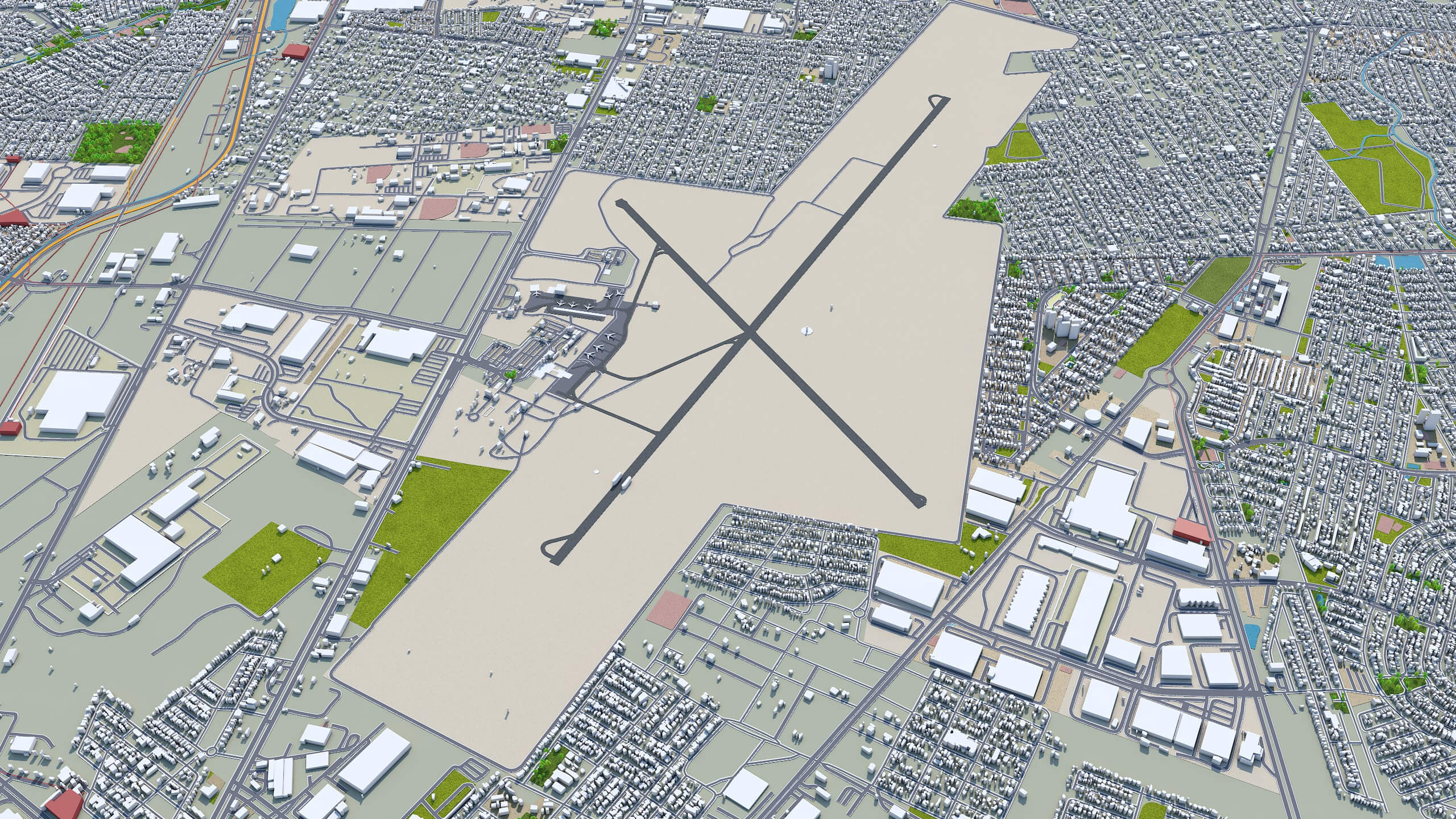 Ciudad City Juarez Mexico 3D Model 30km by 3dstudio