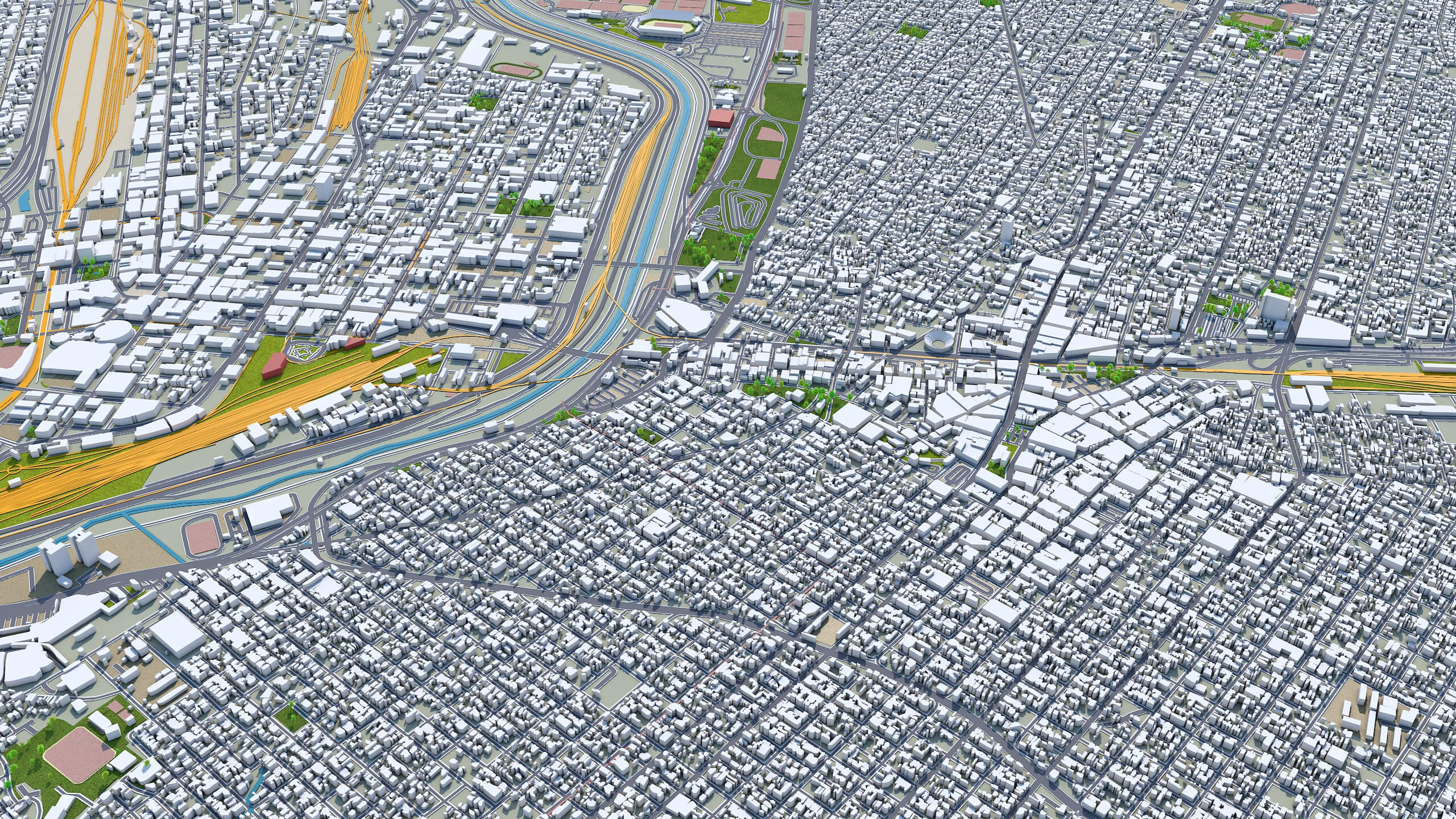 Ciudad City Juarez Mexico 3D Model 30km by 3dstudio