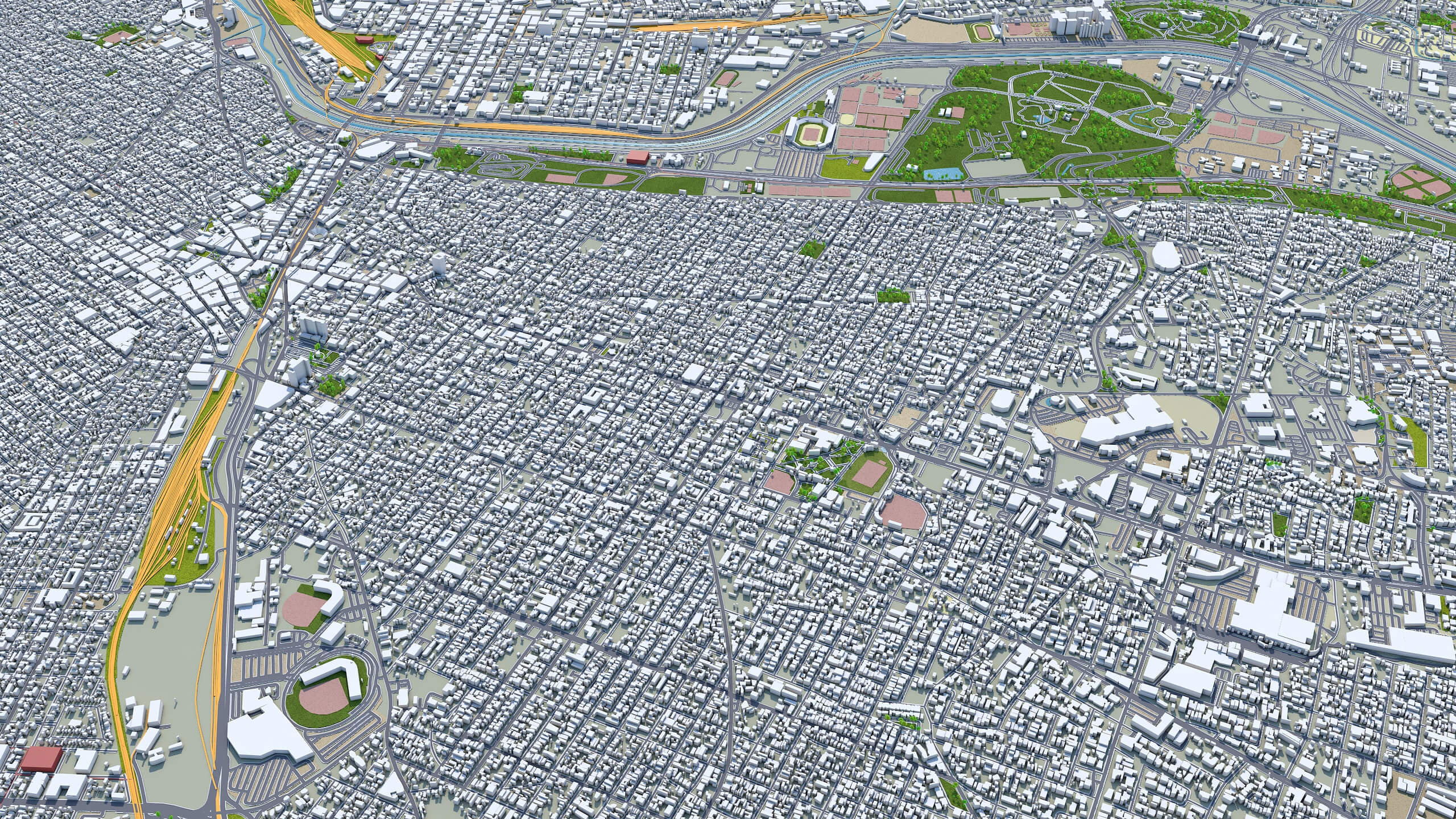 Ciudad City Juarez Mexico 3D Model 30km by 3dstudio