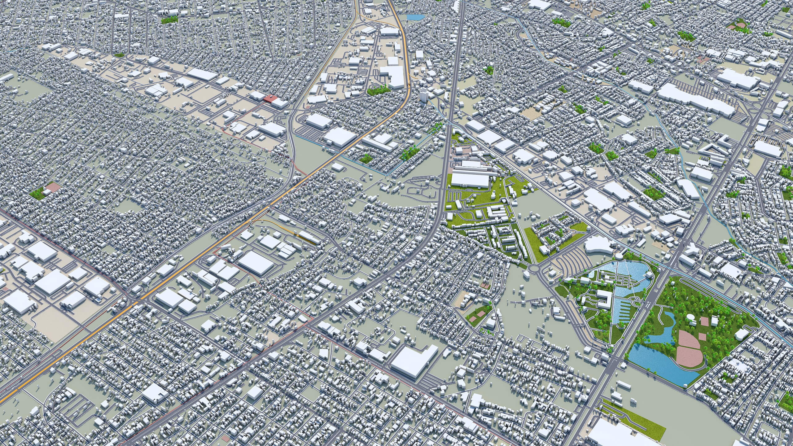 Ciudad City Juarez Mexico 3D Model 30km by 3dstudio