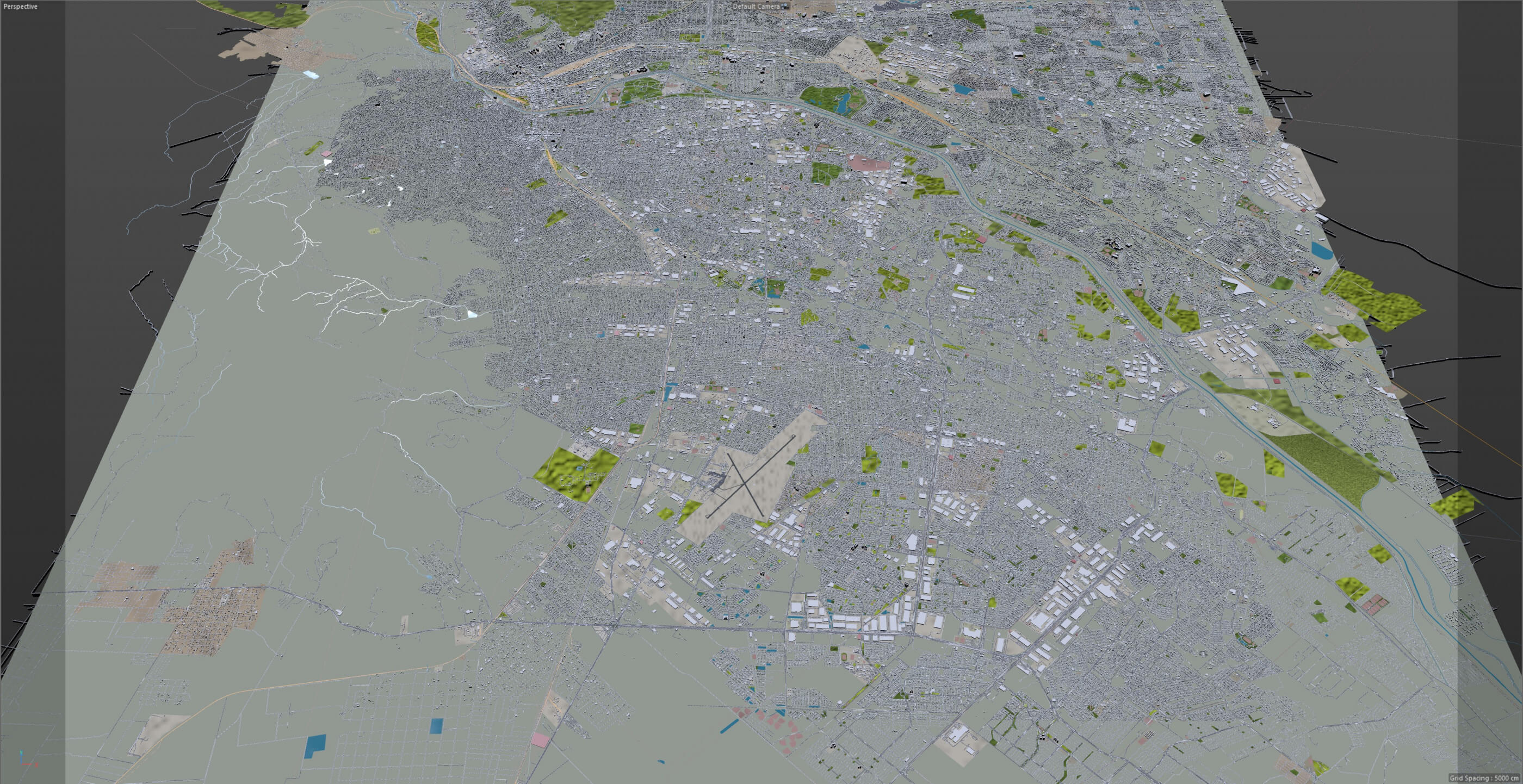 Ciudad City Juarez Mexico 3D Model 30km by 3dstudio