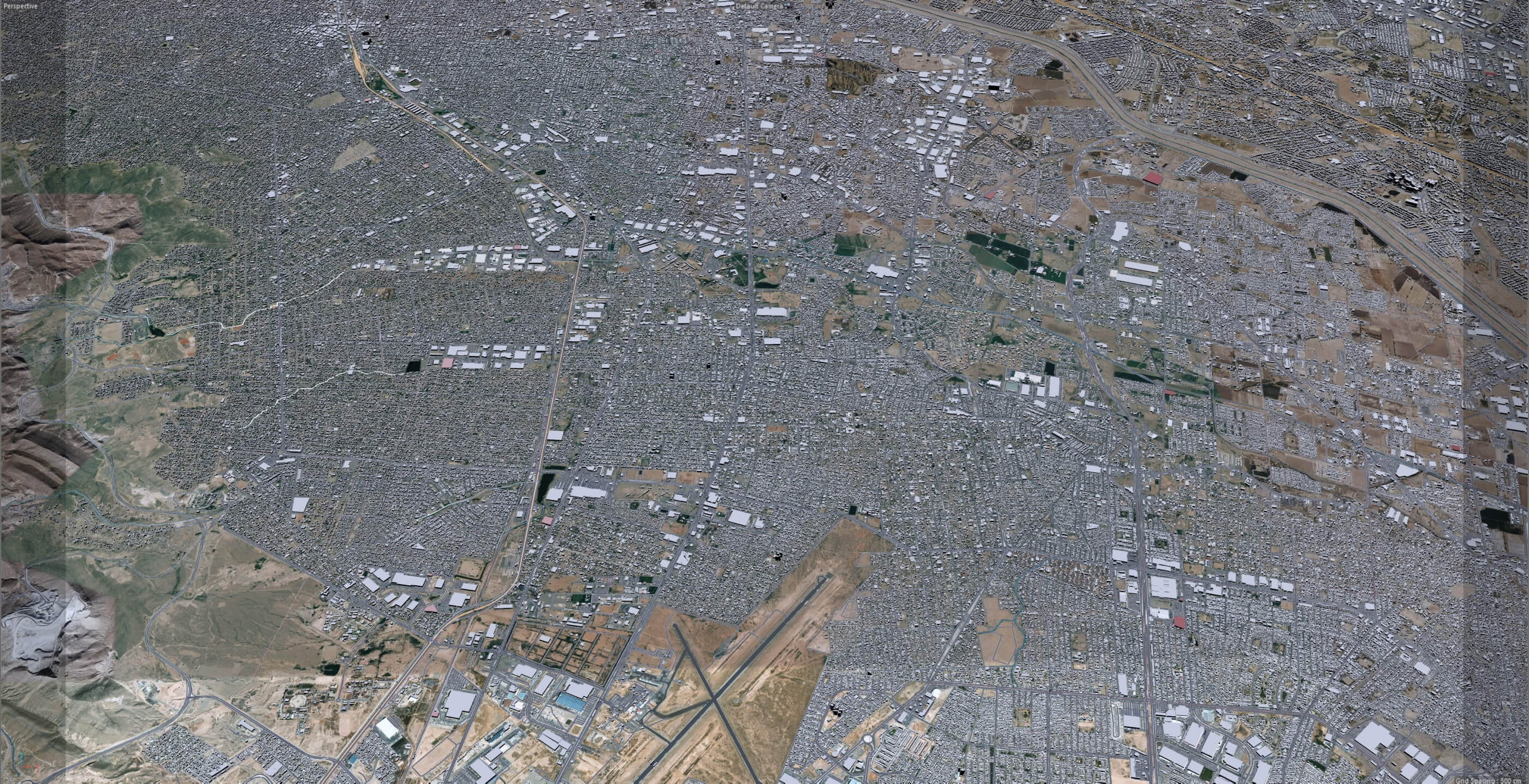 Ciudad City Juarez Mexico 3D Model 30km by 3dstudio