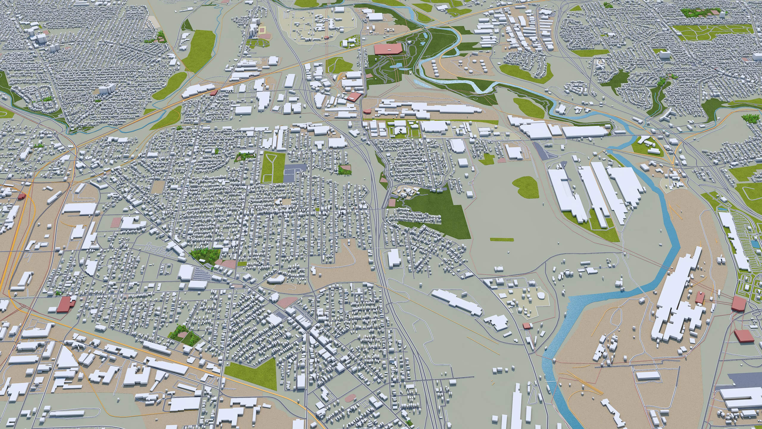 Cleveland Ohio USA 40km - 3D Model by 3dstudio