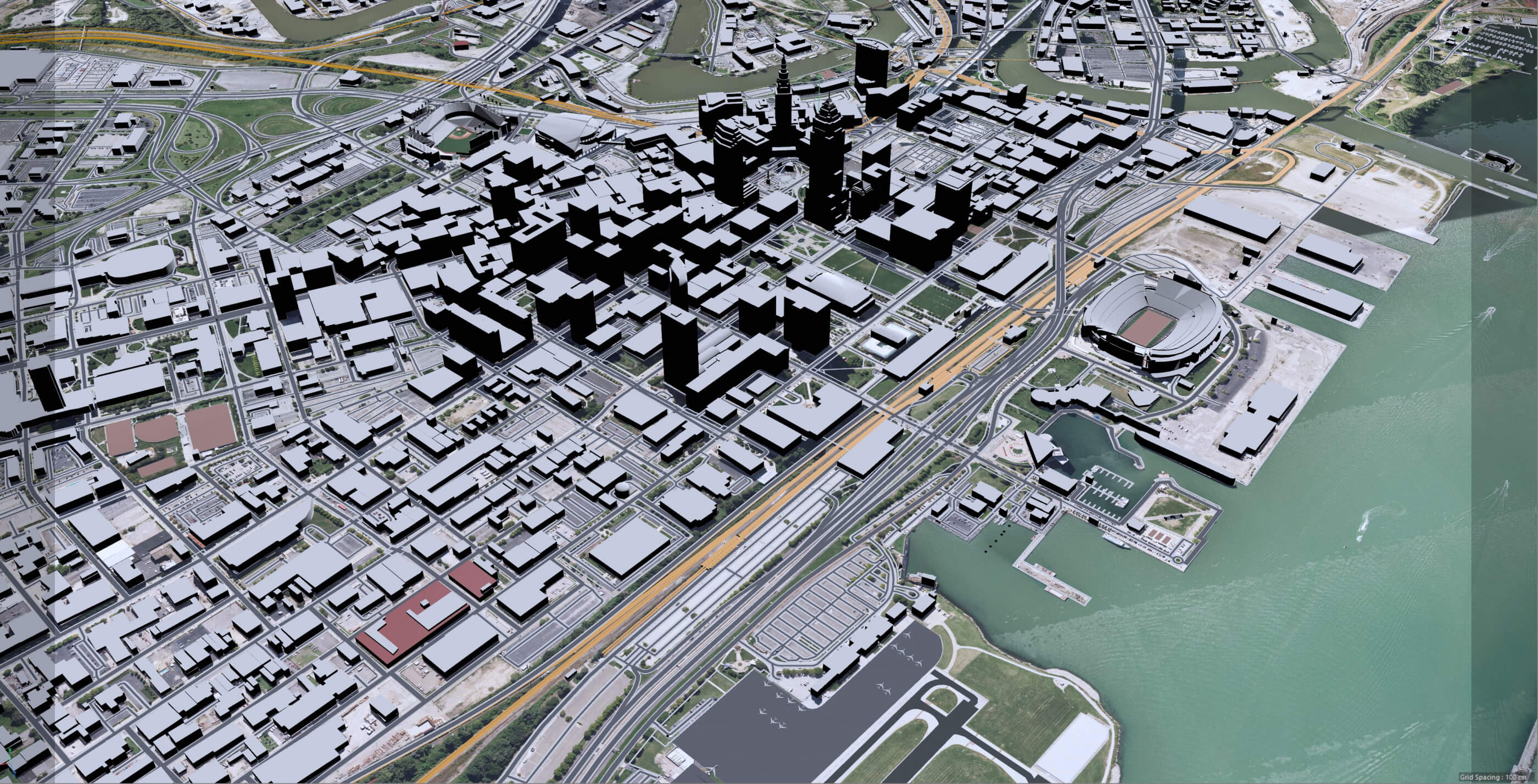Cleveland Ohio USA 40km - 3D Model by 3dstudio