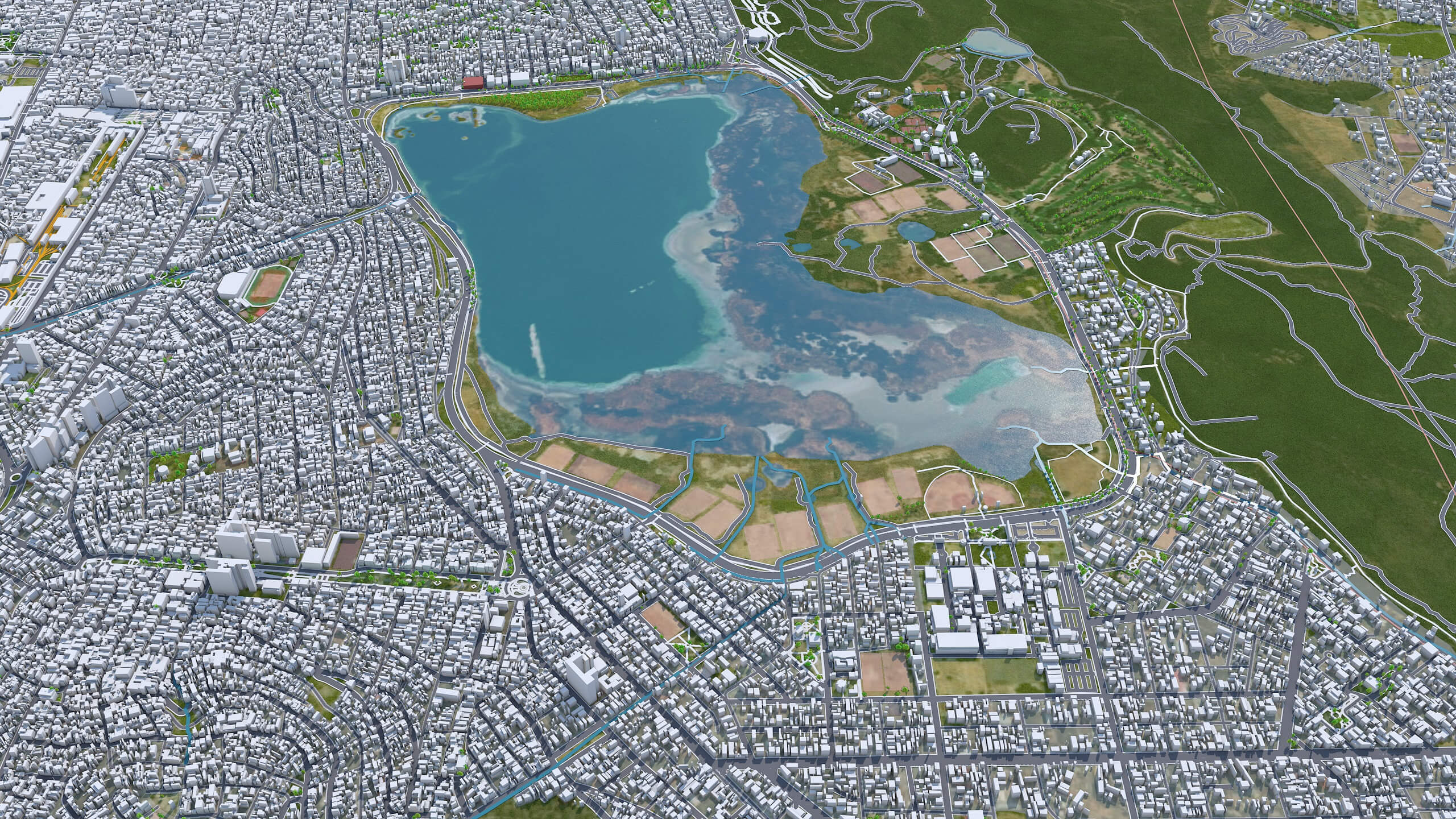 Cochabamba City Bolivia 3D Model 40km by 3dstudio