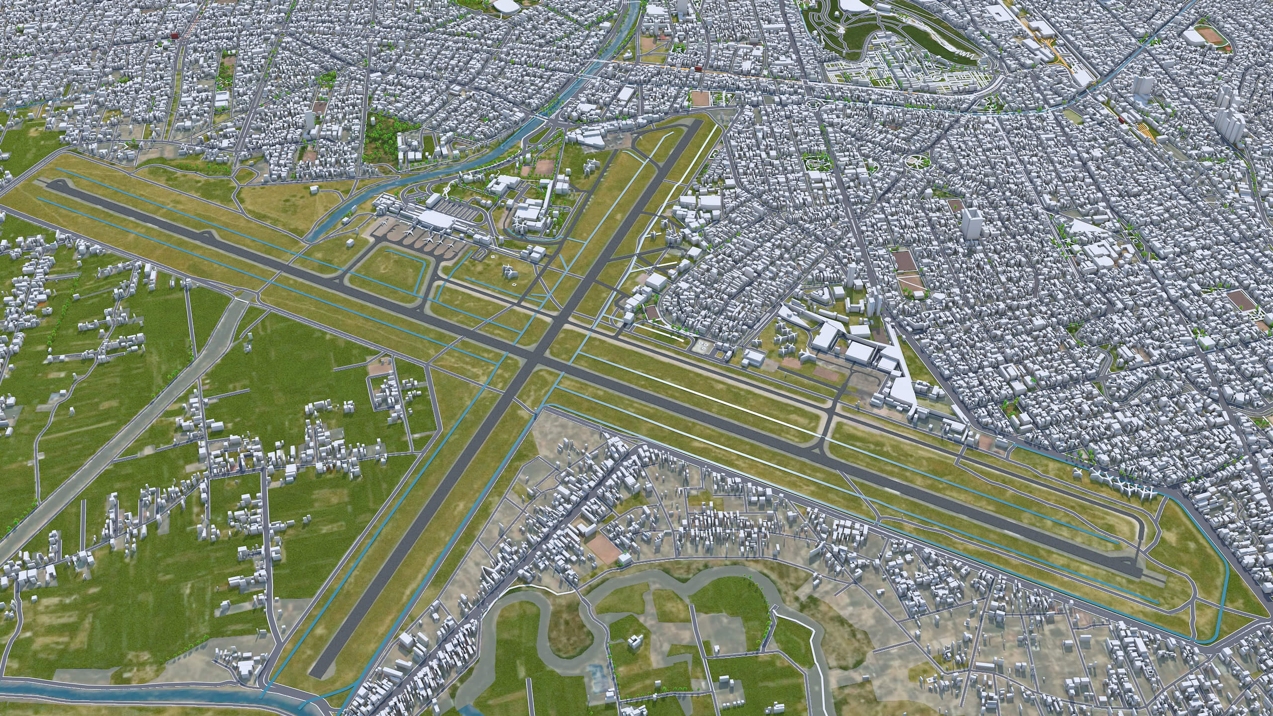 Cochabamba City Bolivia 3D Model 40km by 3dstudio