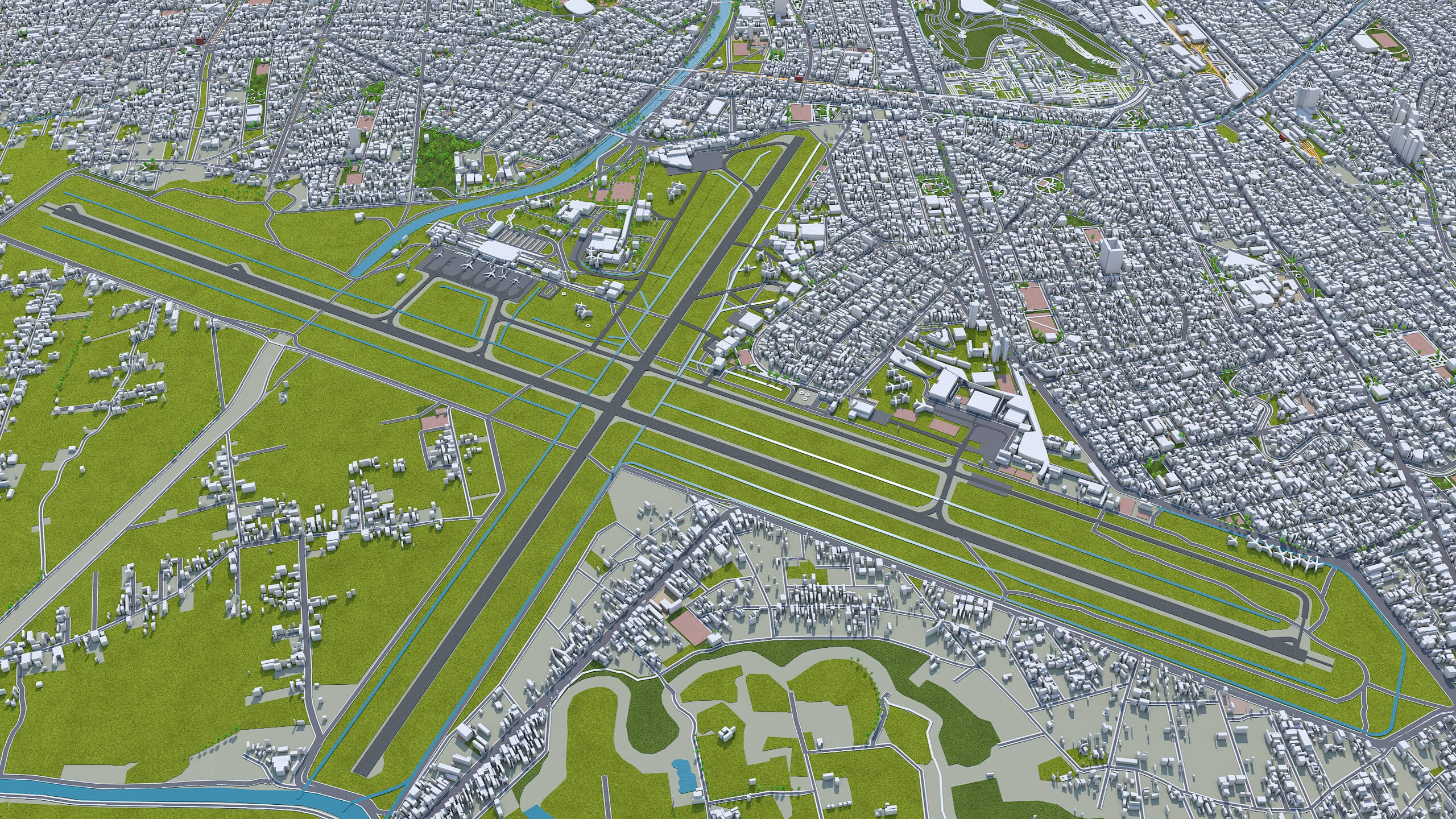 Cochabamba City Bolivia 3D Model 40km by 3dstudio