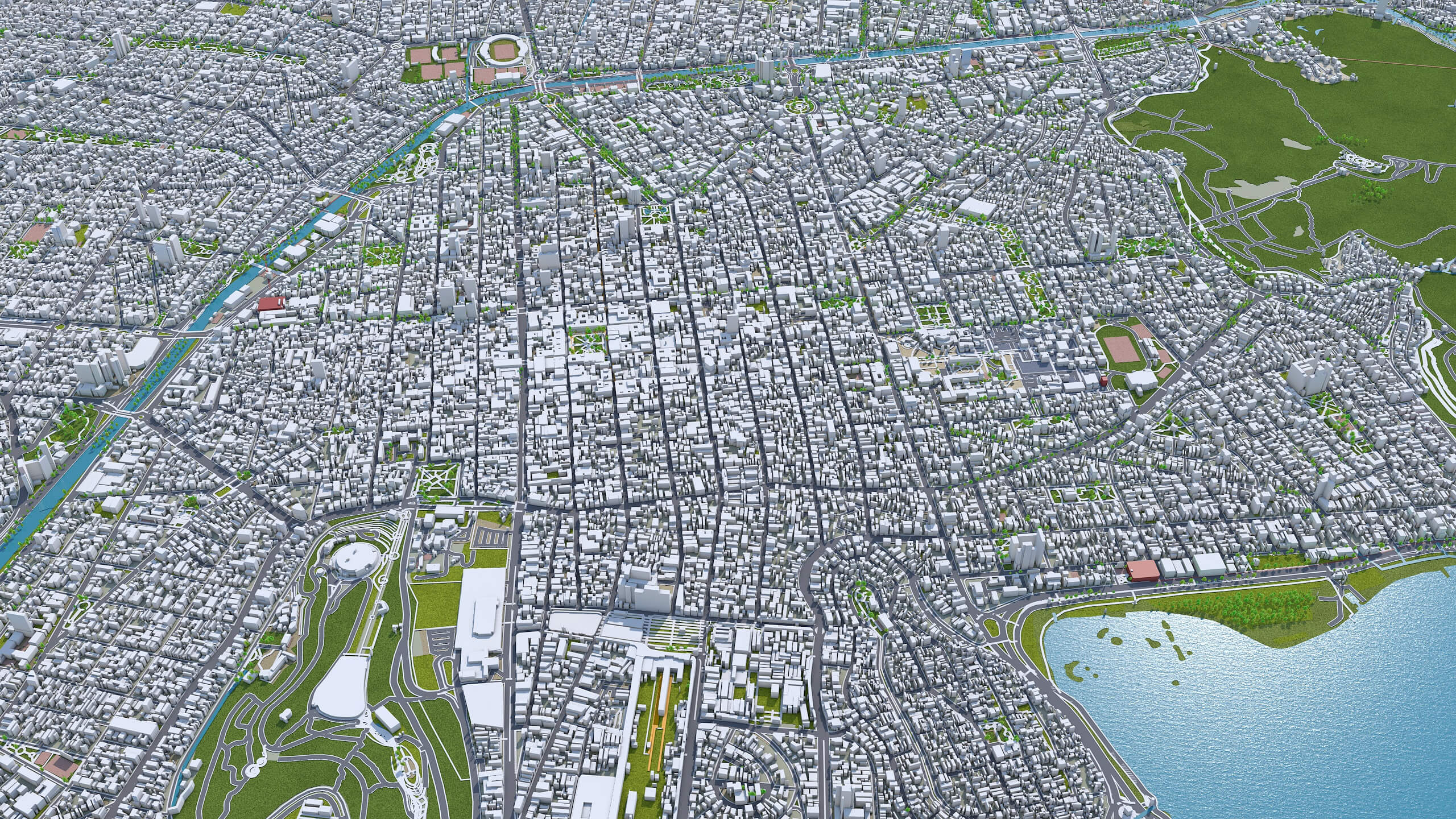 Cochabamba City Bolivia 3D Model 40km by 3dstudio