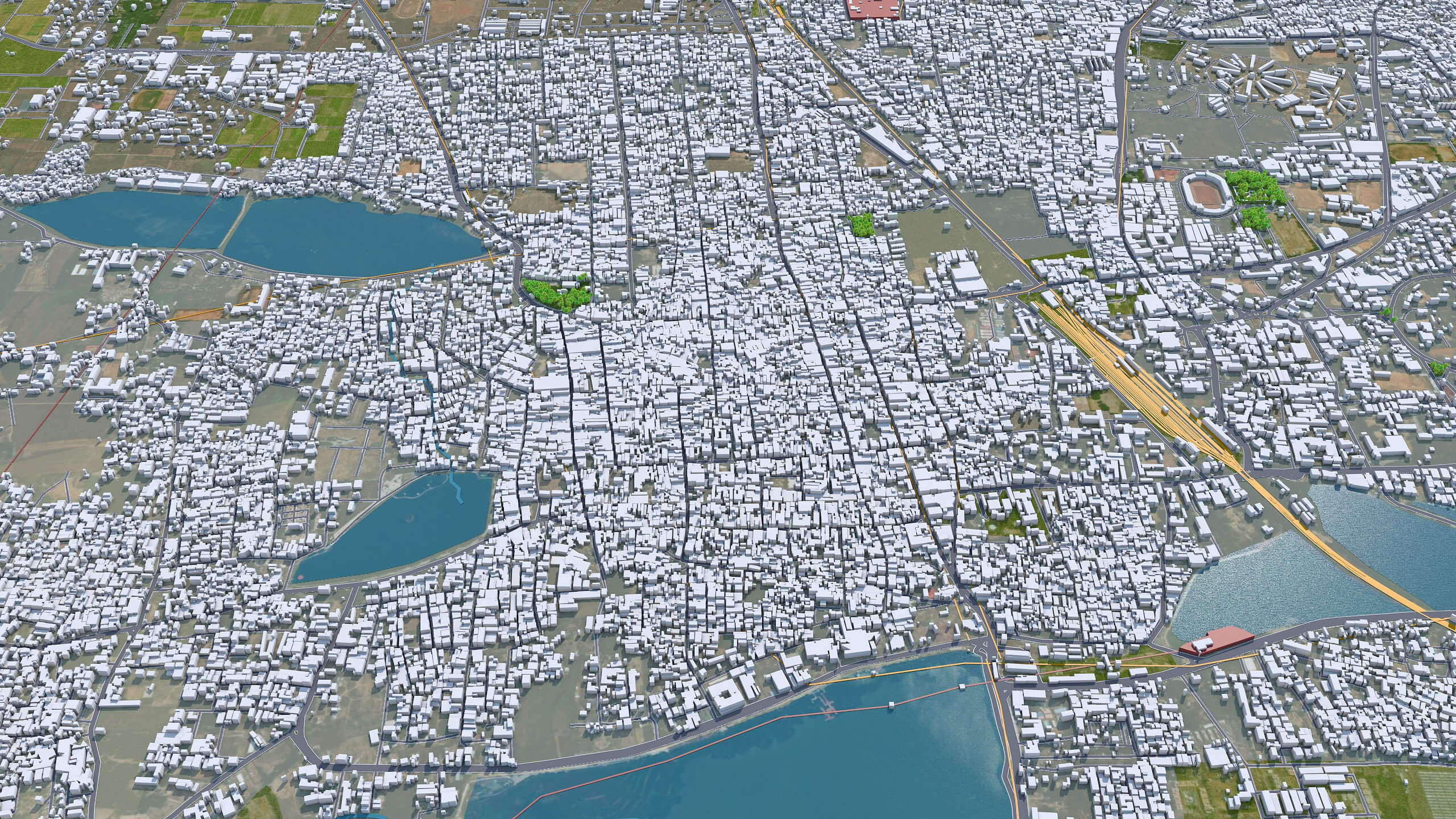 Coimbatore City Tamil Nadu India 3D Model 30km by 3dstudio