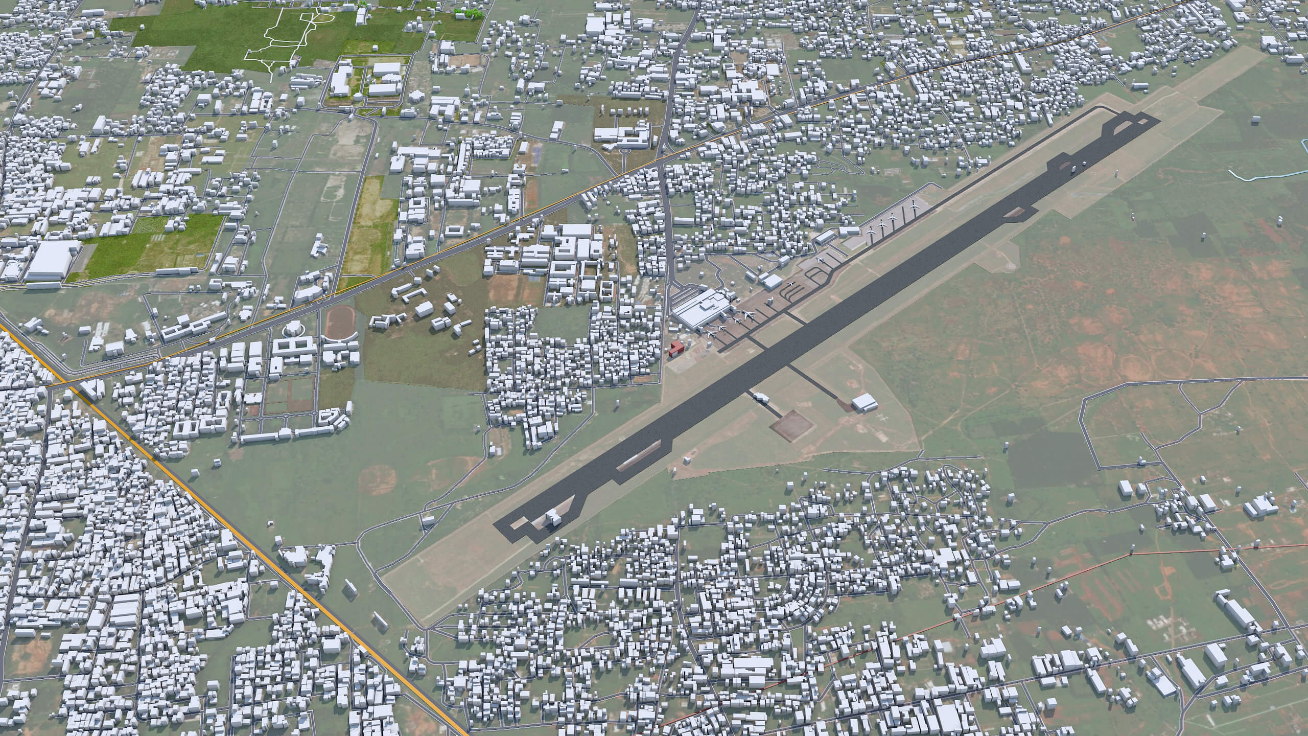 Coimbatore City Tamil Nadu India 3D Model 30km by 3dstudio