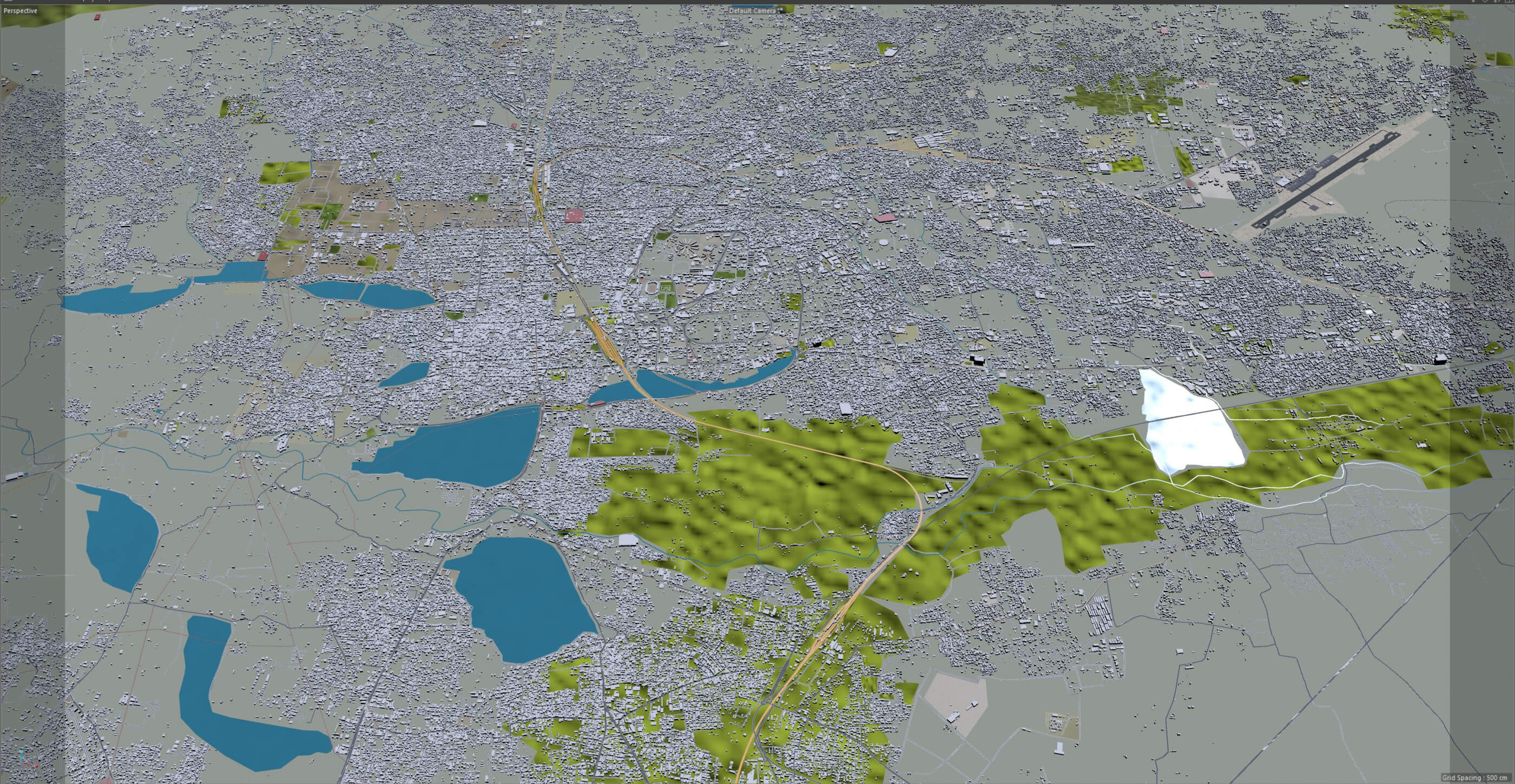 Coimbatore City Tamil Nadu India 3D Model 30km by 3dstudio