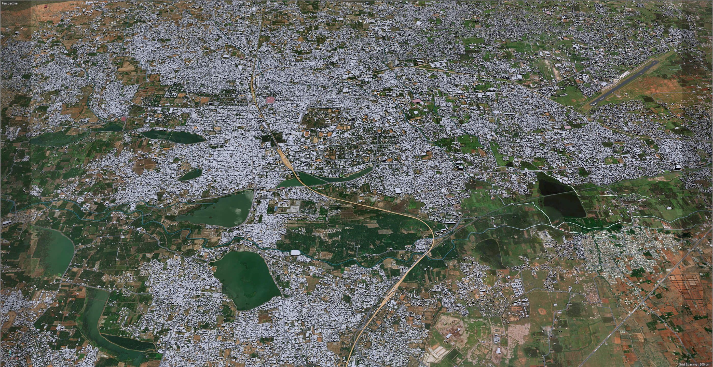 Coimbatore City Tamil Nadu India 3D Model 30km by 3dstudio