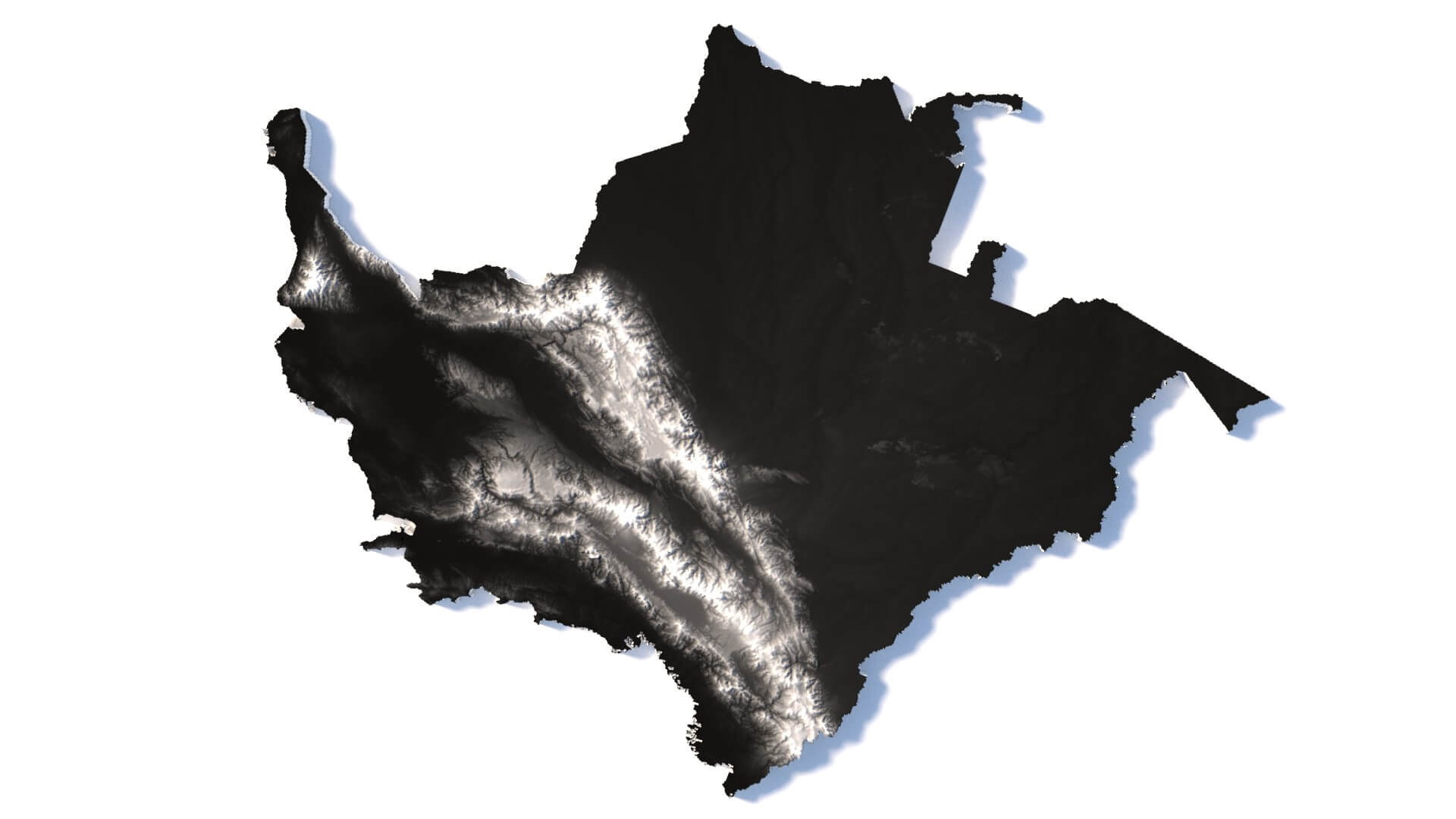 Colombia Terrain Map - 3D Model by 3dstudio