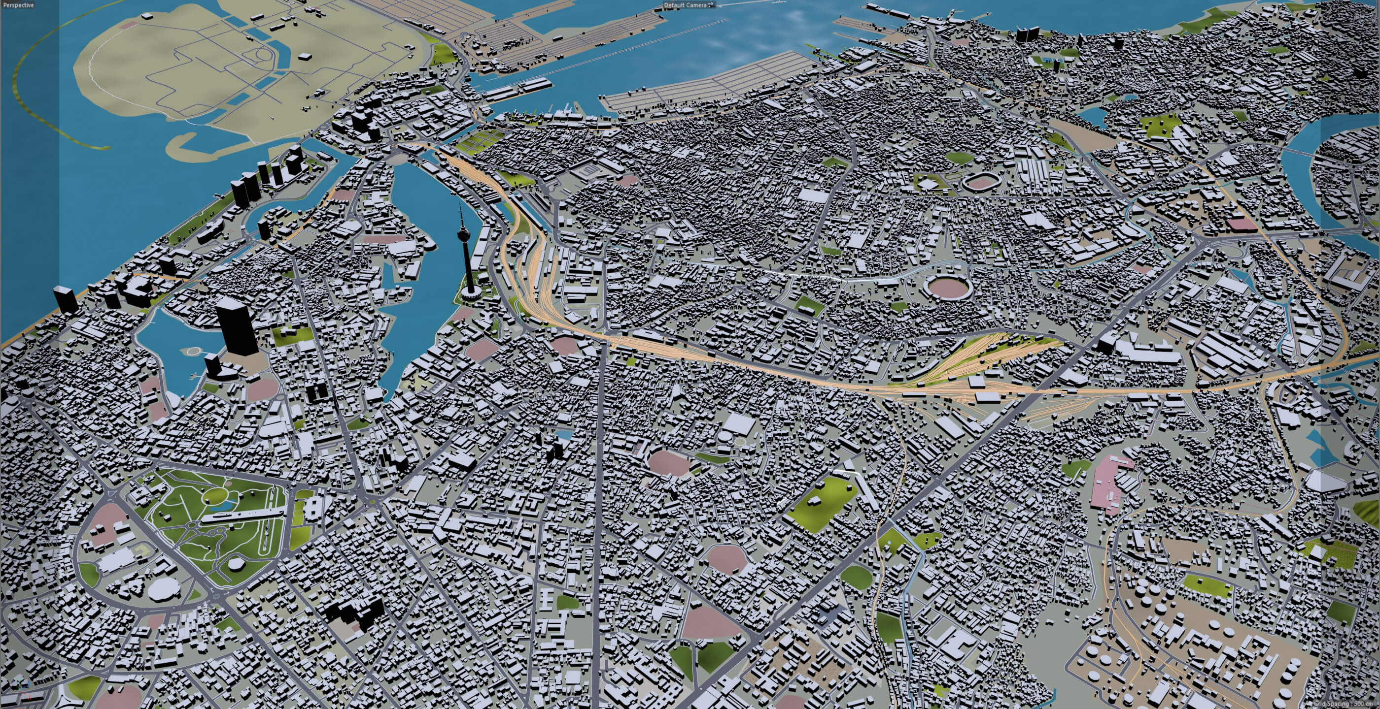 Colombo City Sri Lanka 3D Model 20km by 3dstudio