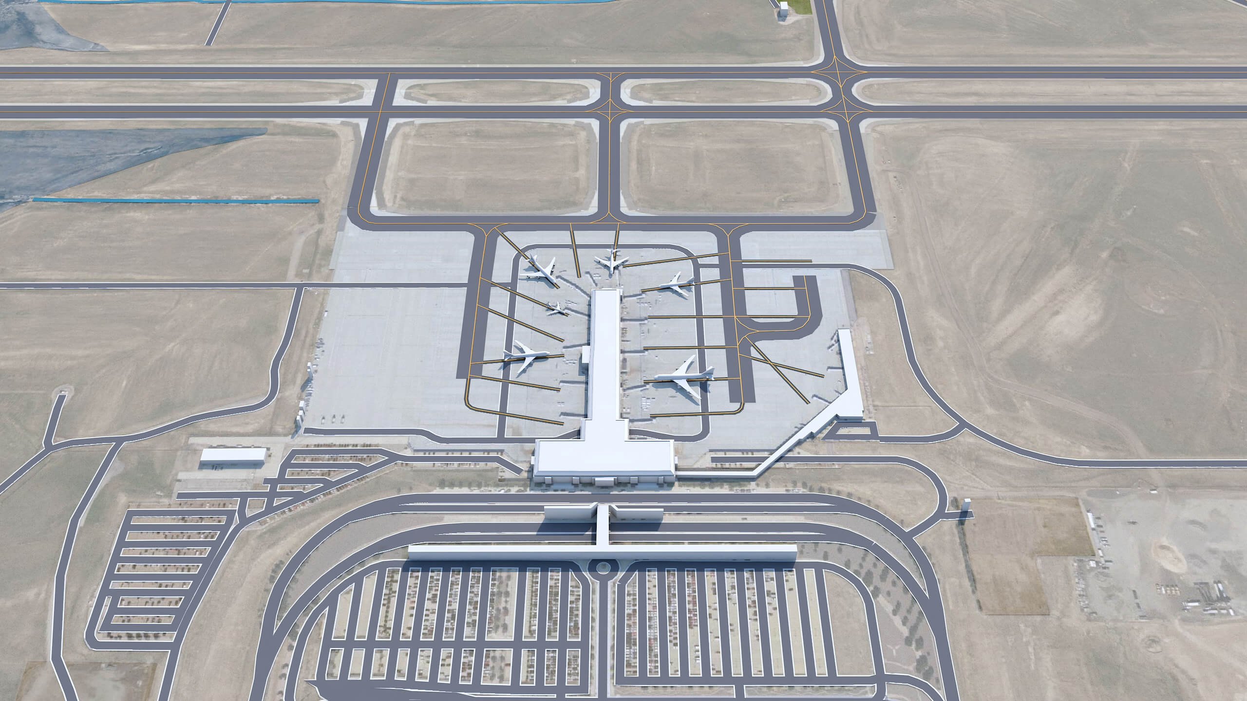 Colorado Springs Airport - 3D Model by 3dstudio