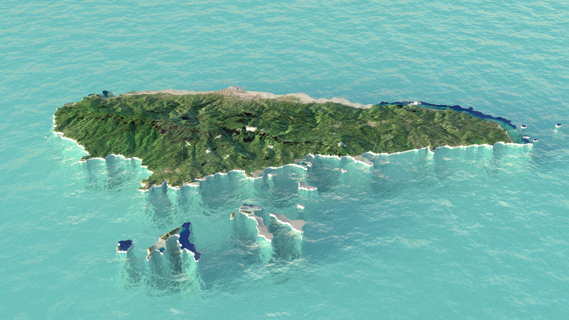 Comoros Komori Comores Terrain Map - 3D Model by 3dstudio