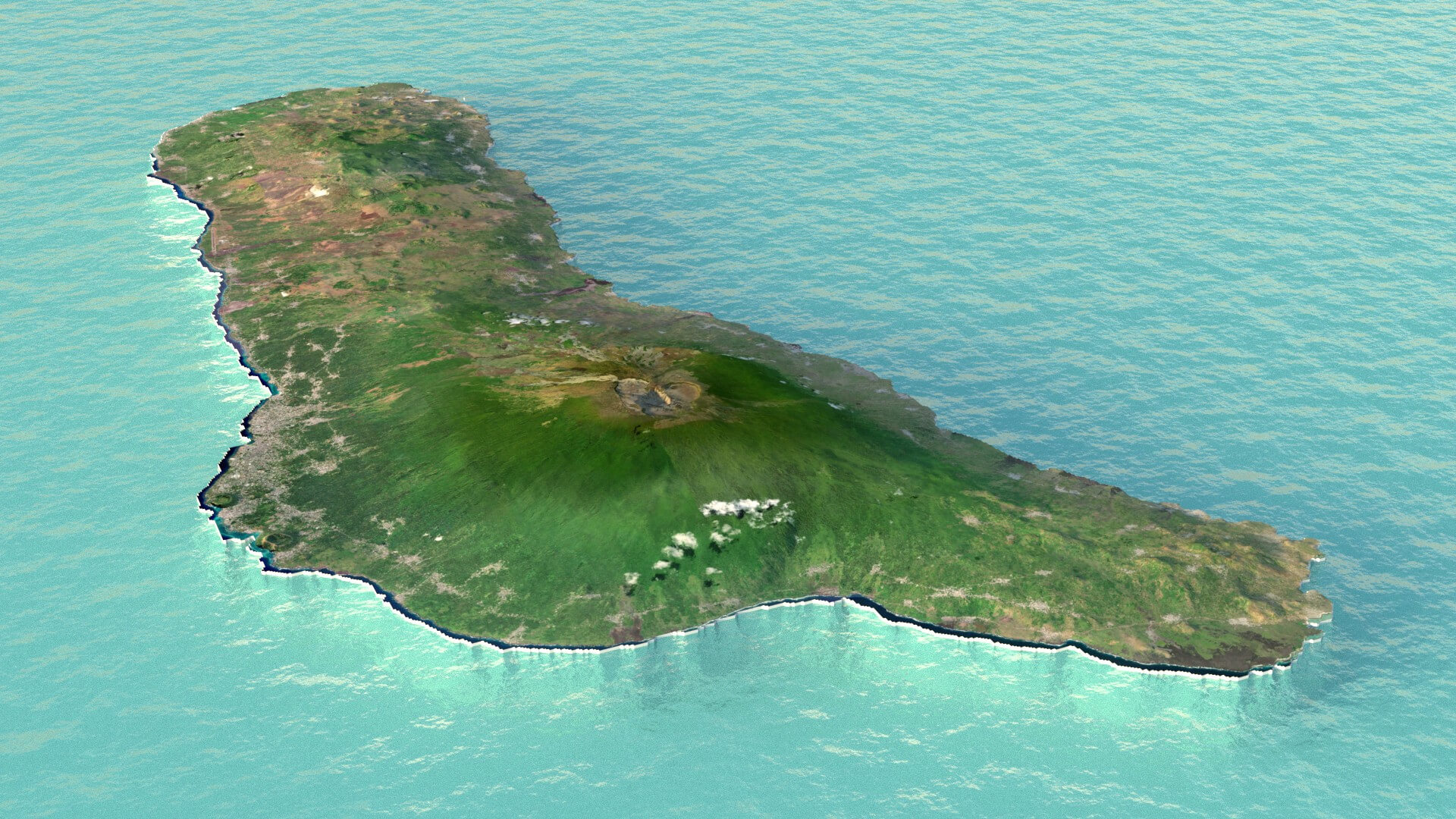 Comoros Komori Comores Terrain Map - 3D Model by 3dstudio