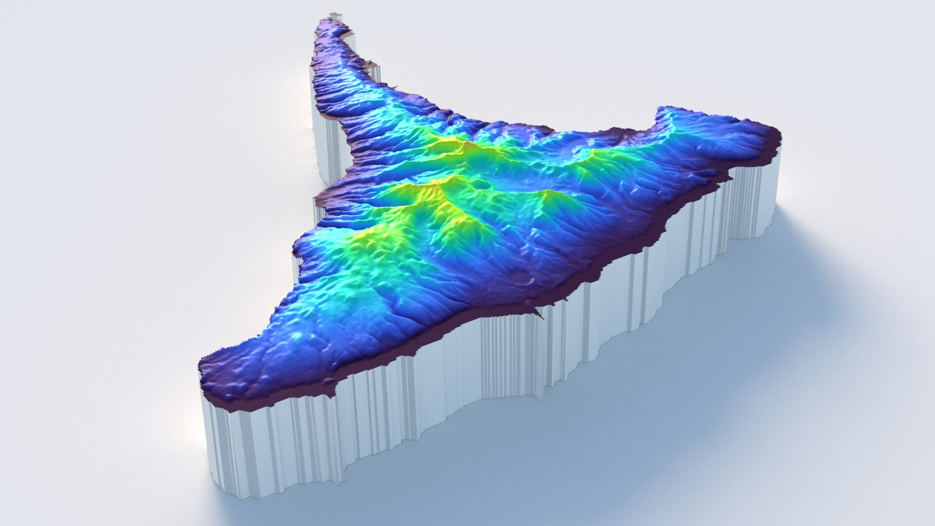 Comoros Komori Comores Terrain Map - 3D Model by 3dstudio