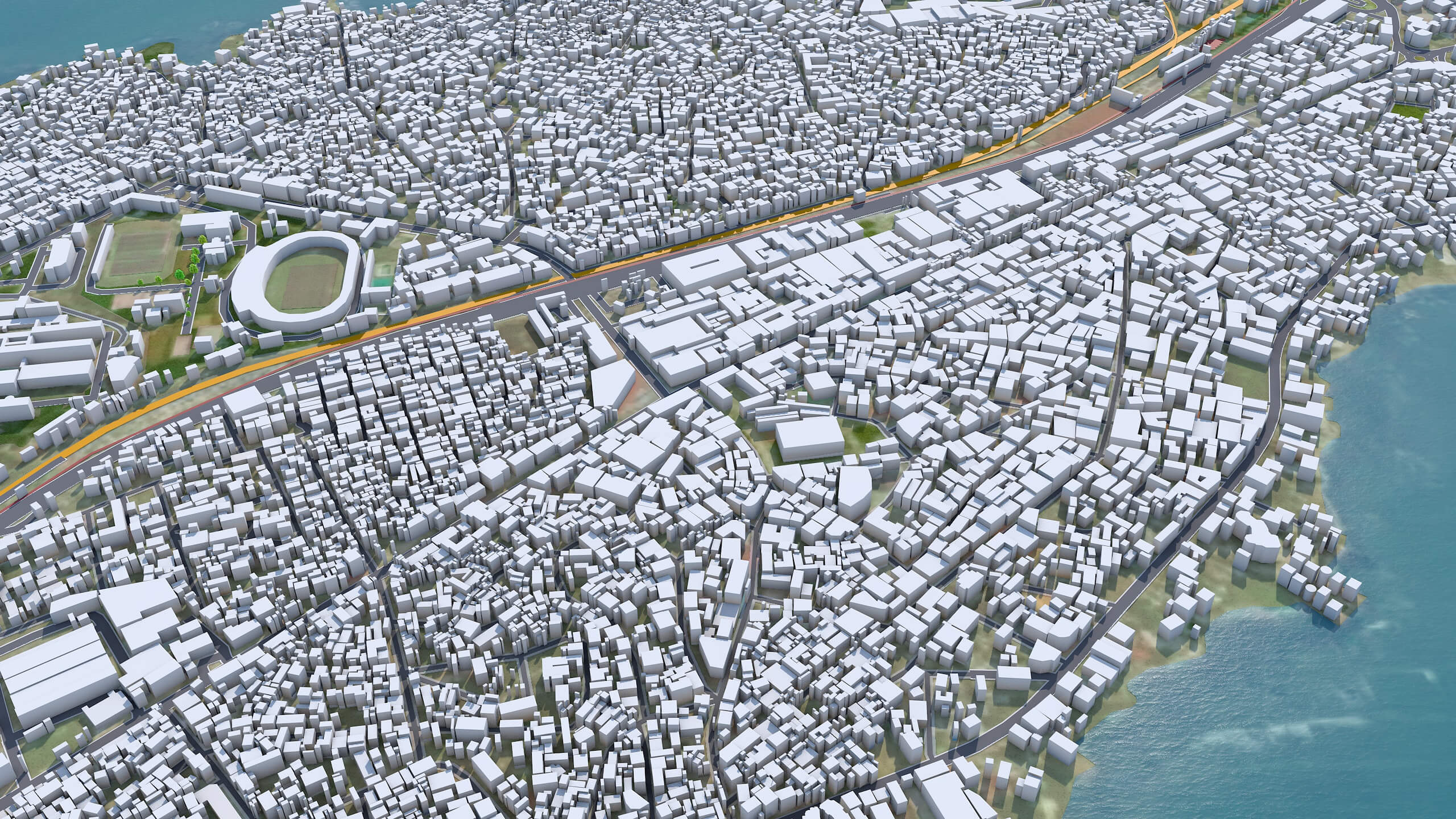 Conakry City Guinea 3D Model 50km by 3dstudio