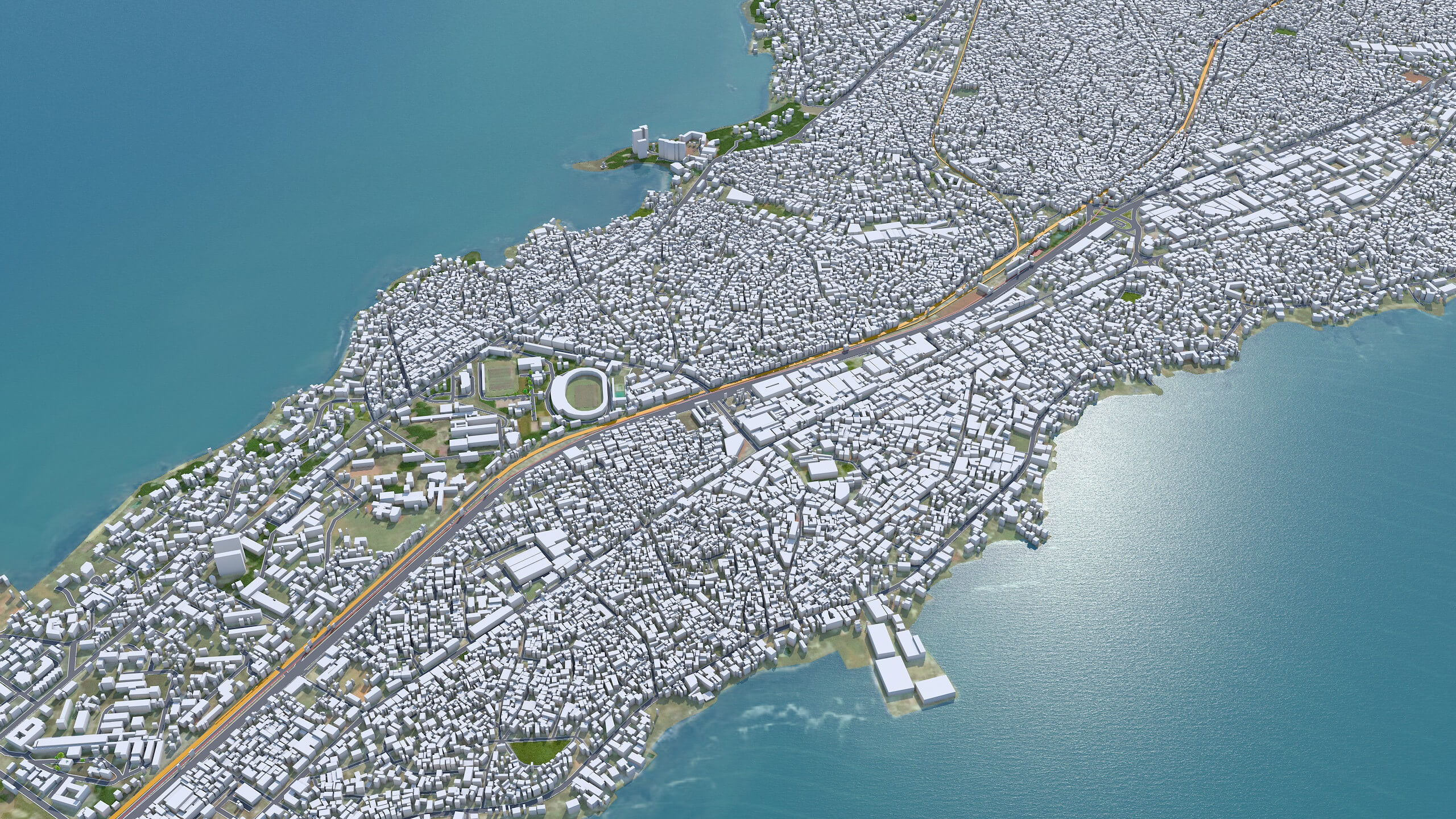 Conakry City Guinea 3D Model 50km by 3dstudio