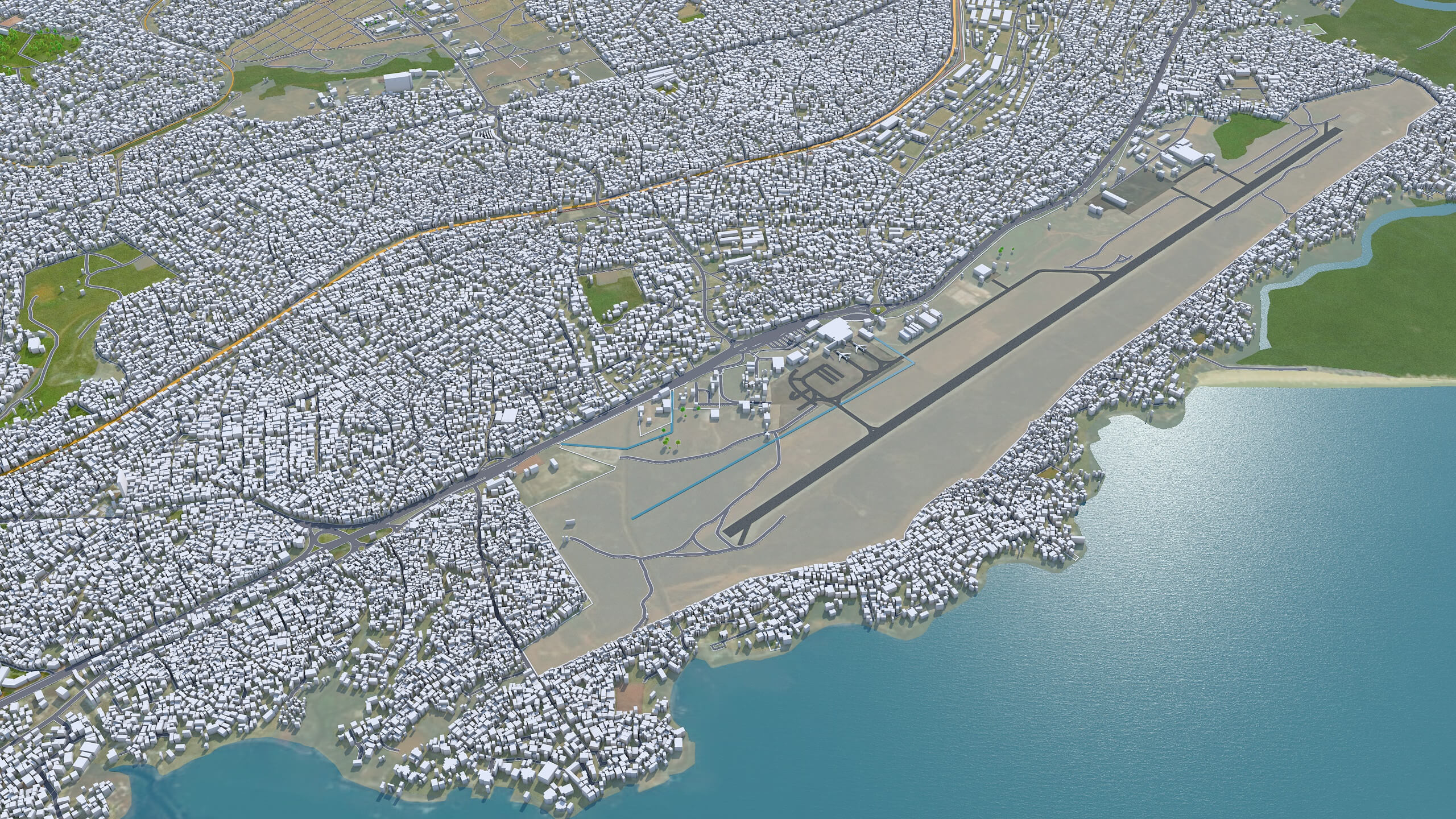 Conakry City Guinea 3D Model 50km by 3dstudio