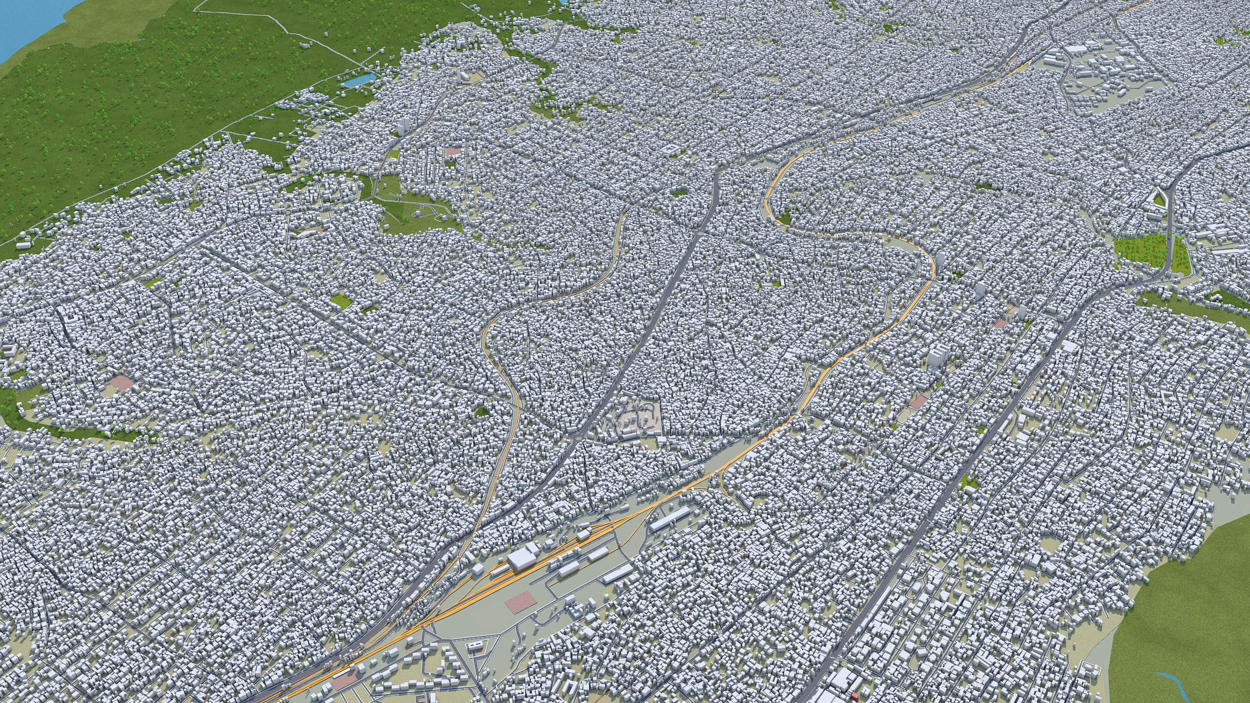 Conakry City Guinea 3D Model 50km by 3dstudio