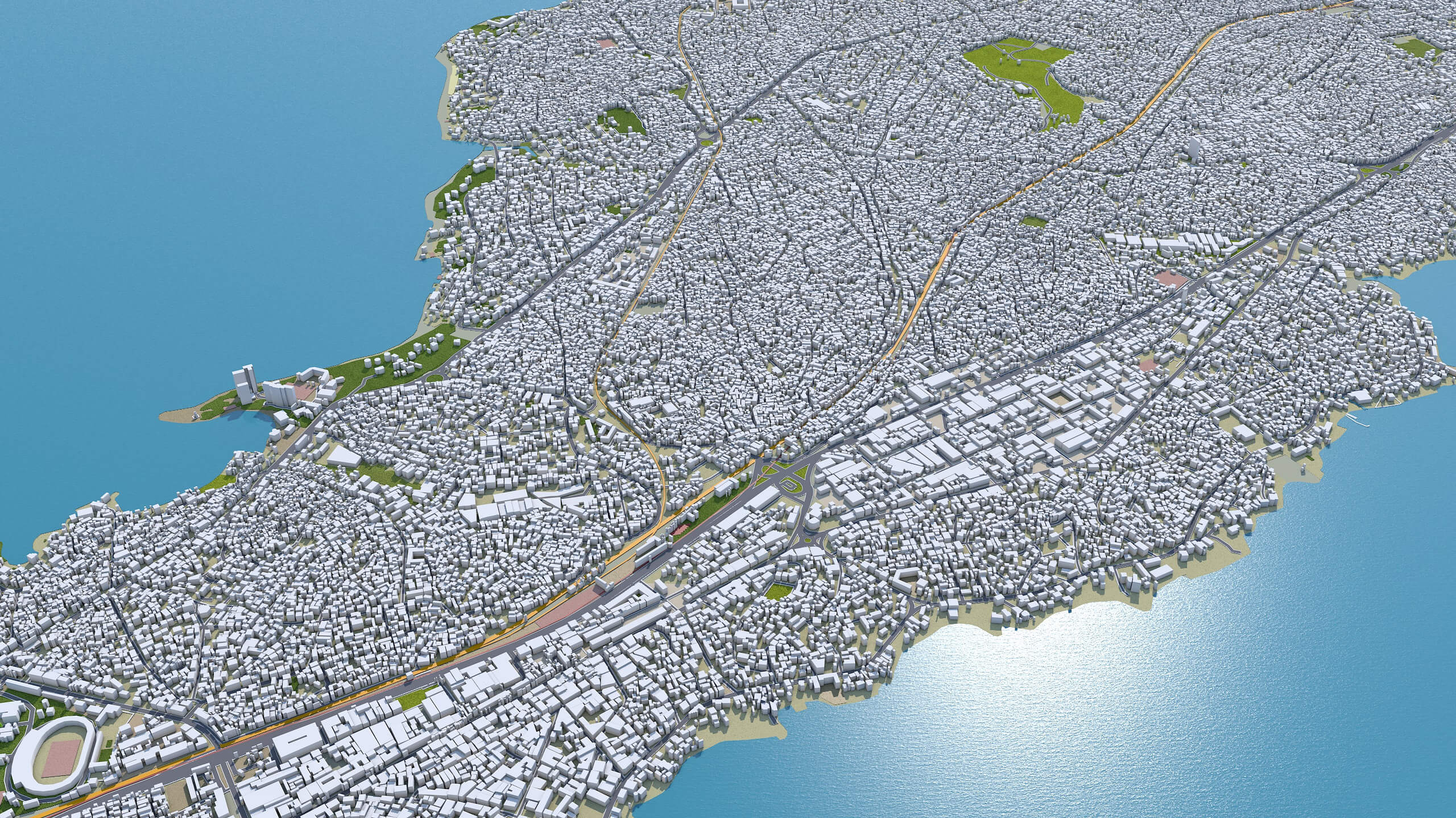 Conakry City Guinea 3D Model 50km by 3dstudio