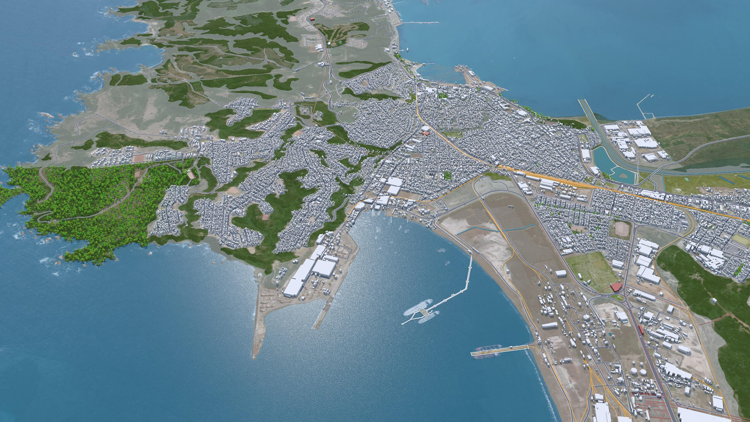 Concepcion City Chile 3D Model 25km by 3dstudio