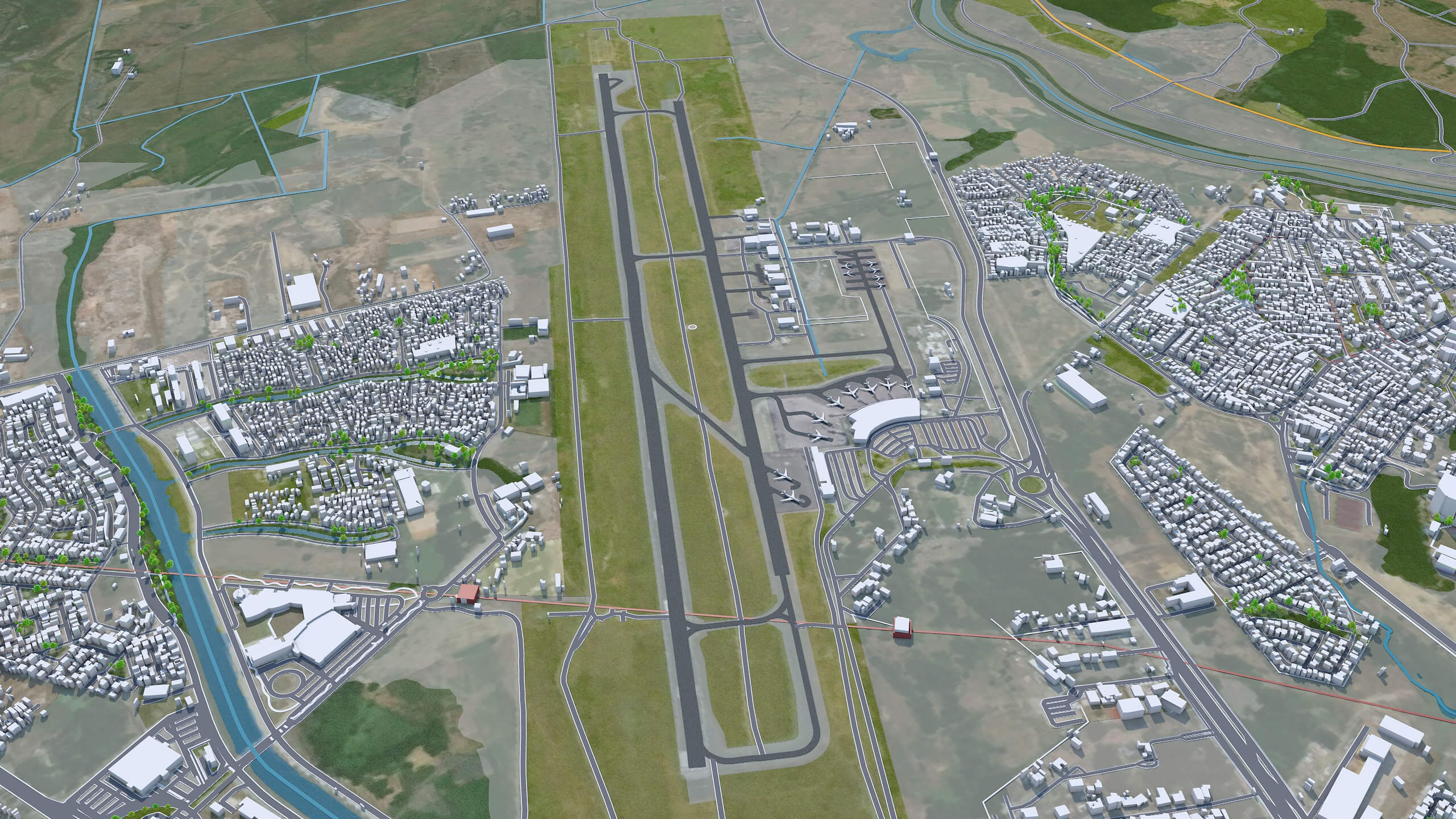 Concepcion City Chile 3D Model 25km by 3dstudio